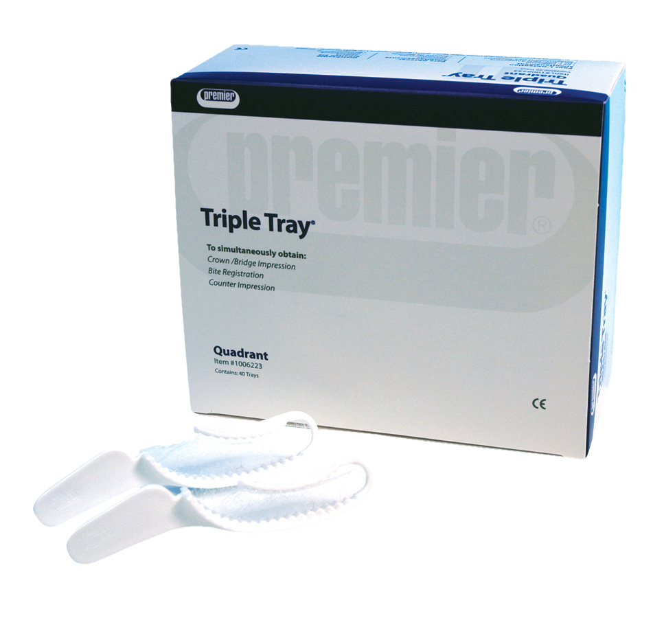 Premier Dental Premier Triple Tray Quadrant 40pk 054413 - Henry Schein - UK