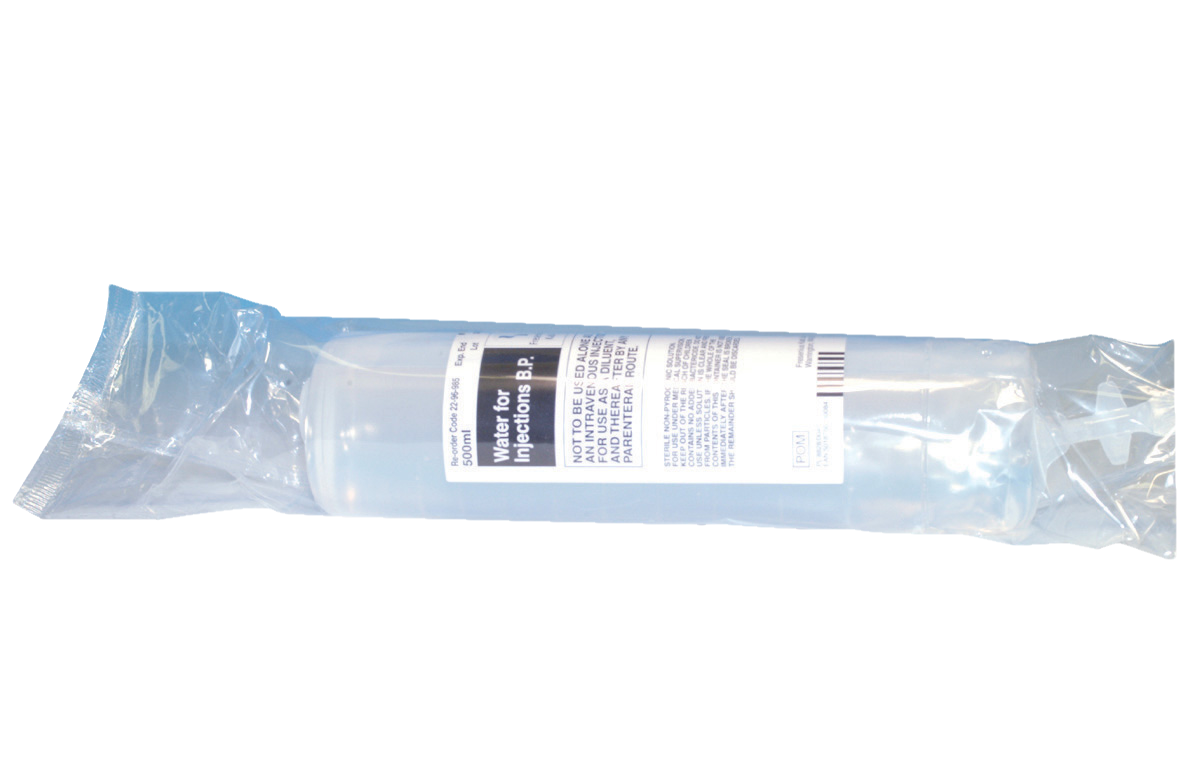 Water for injection 500ml Polyfuser container single