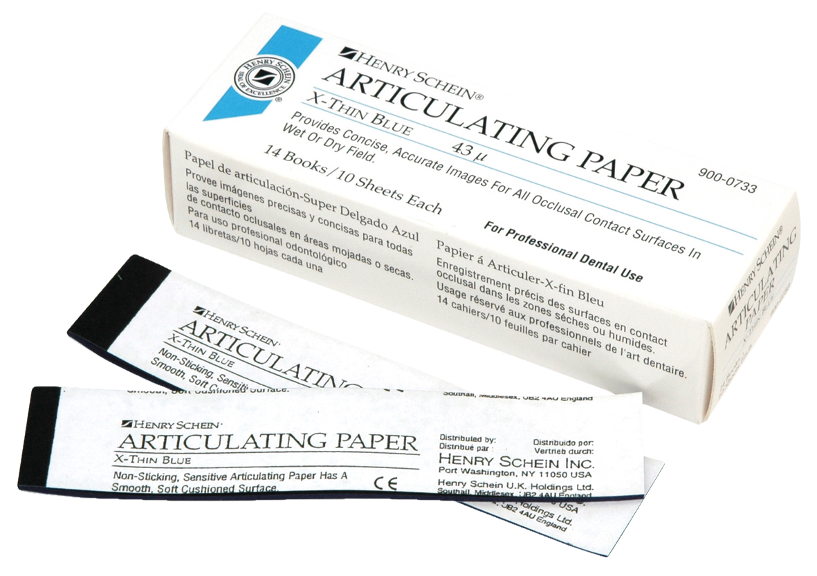 Henry Schein HS Articulating Paper Extra Thin Blue 40 microns 14 books ...