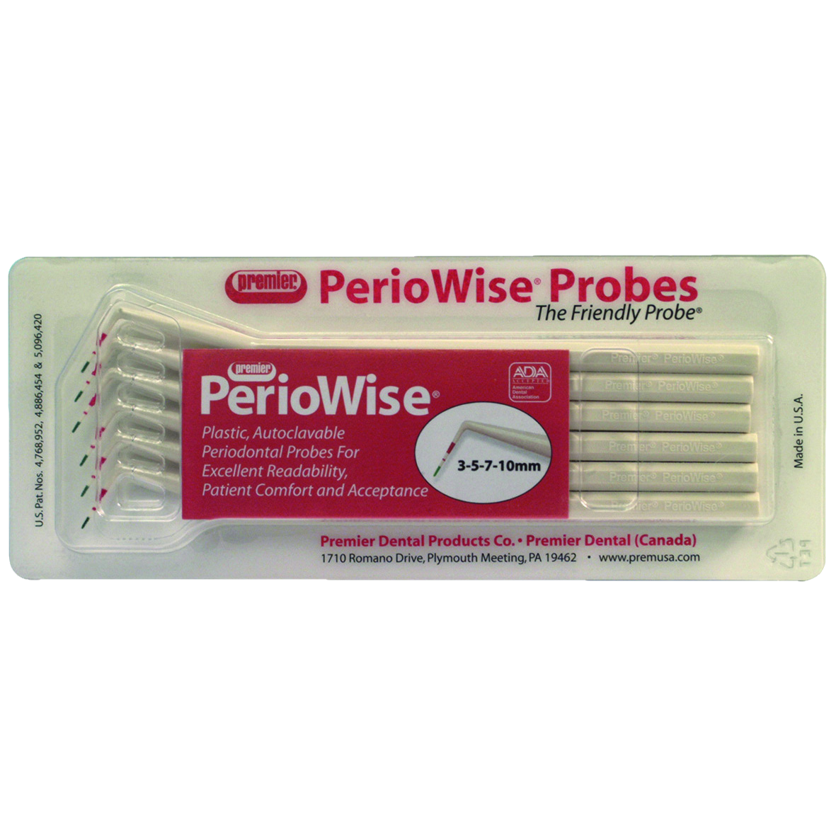 Premier Dental Probe Periowise Periodontal Original 6pk 765451 - Henry ...