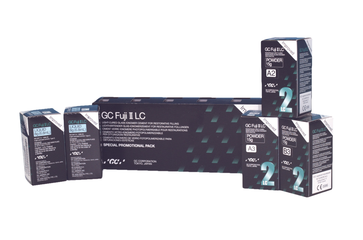 GC Europe Fuji II LC Glass Ionomer 3-2 Kit 201669 - Henry Schein - UK