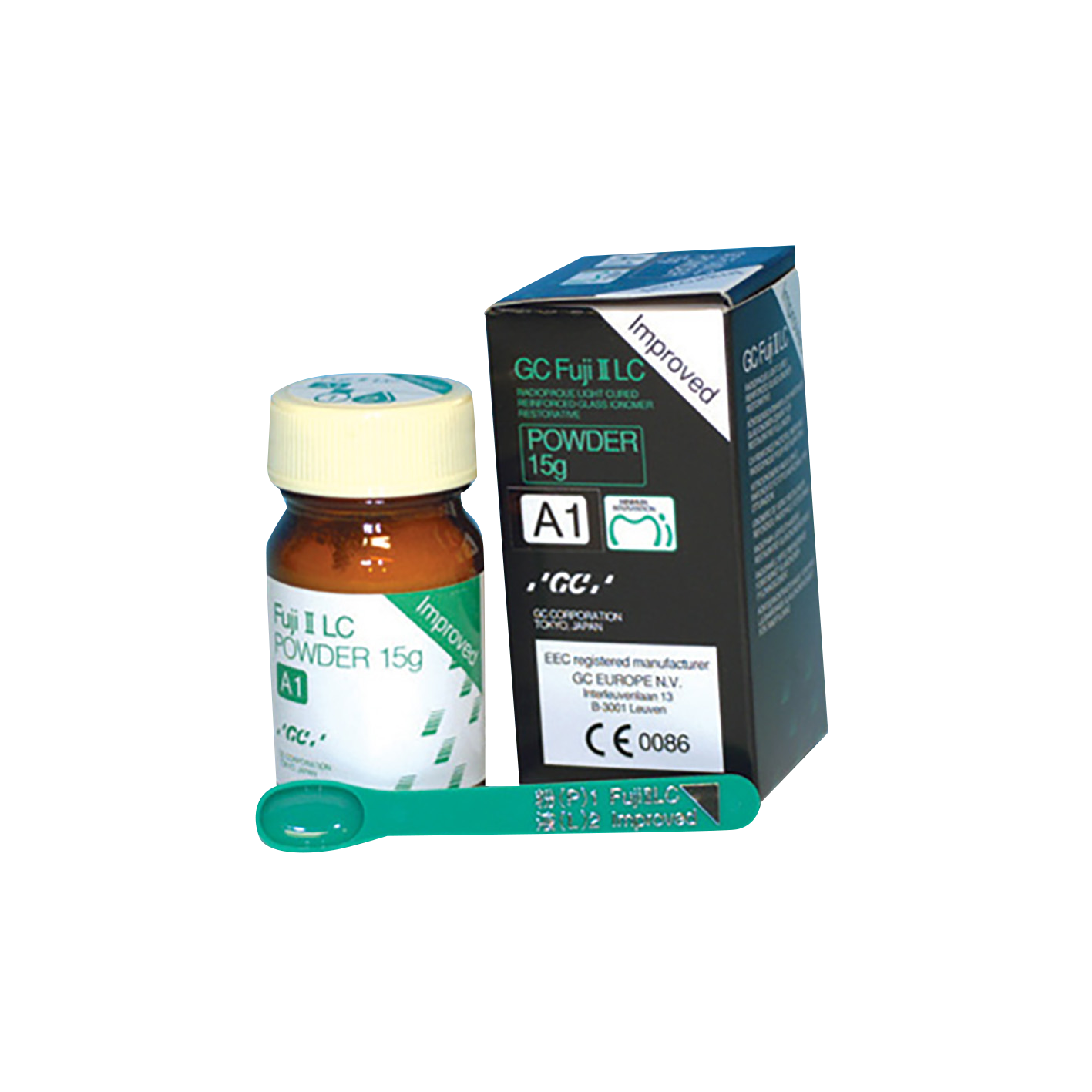 GC Europe Fuji II LC Glass Ionomer Powder A1 15g 201638 - Henry Schein - UK