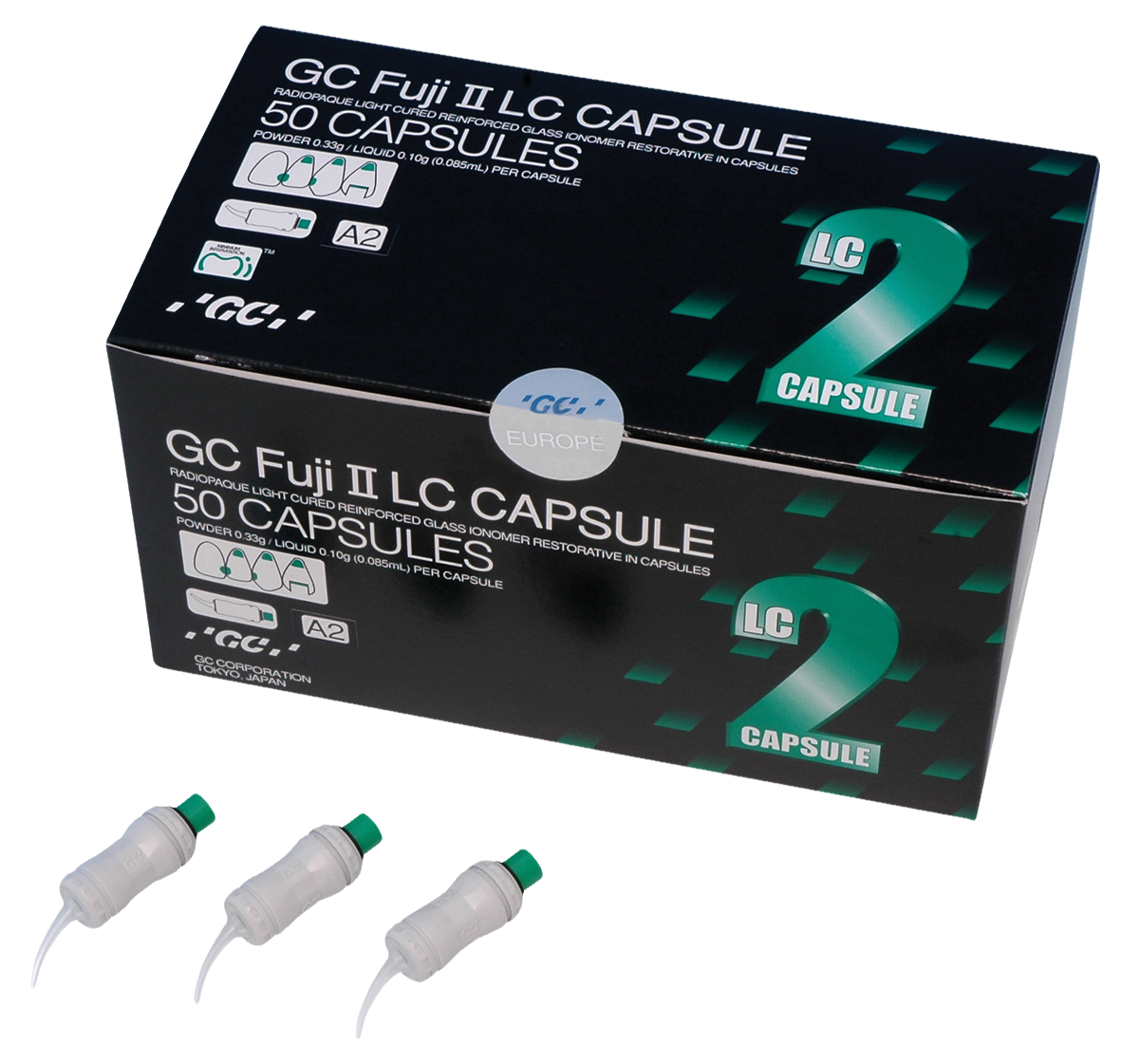GC Europe Fuji II 2 LC Glass Ionomer Capsules A2 50pk 201901 - Henry ...