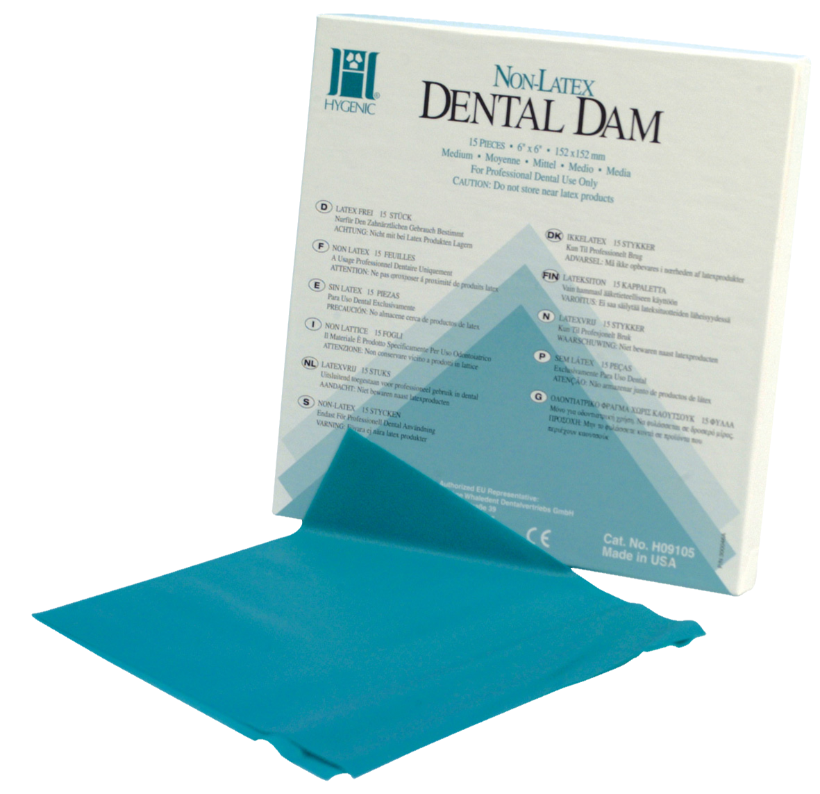 Coltene Rubber Dam Non-Latex 6x6 inch Teal Green 15pk 21809 - Henry ...