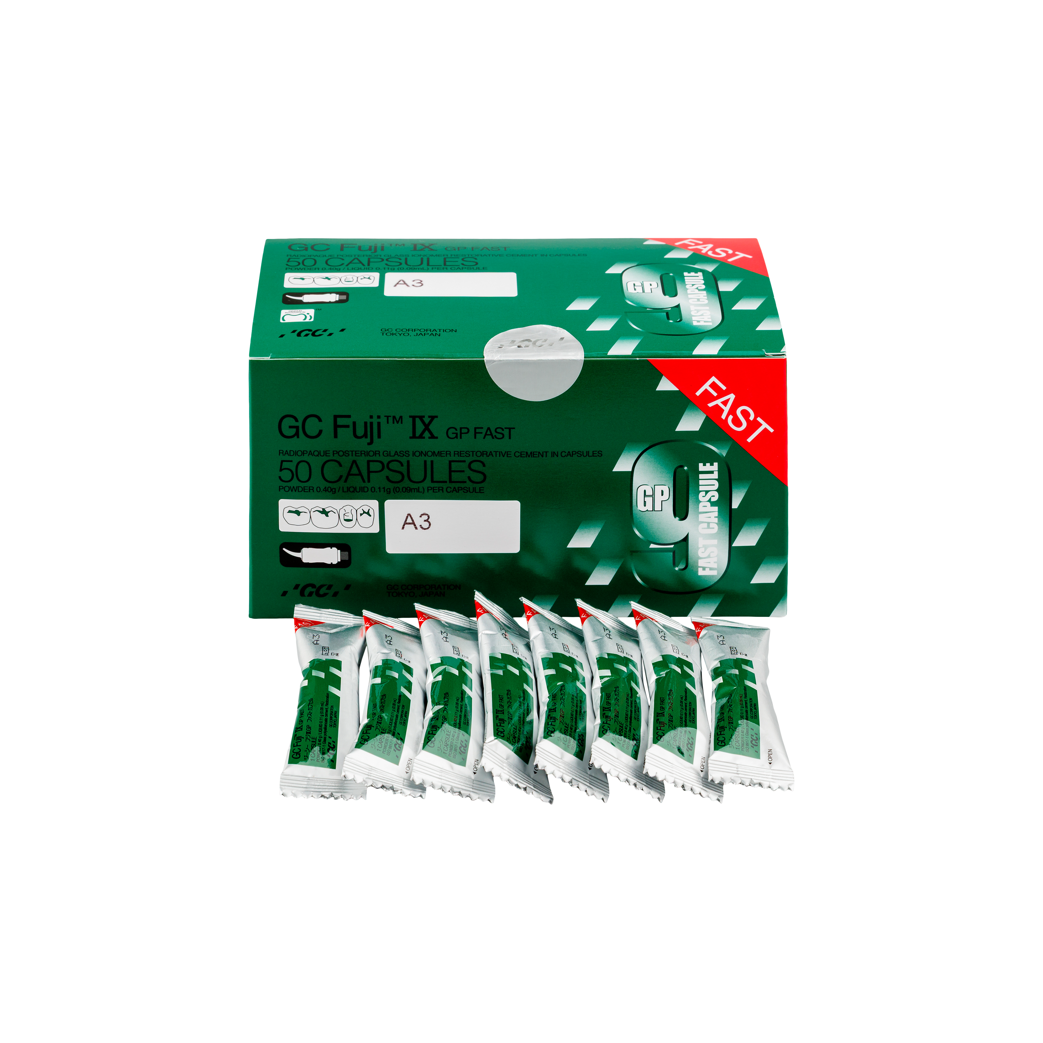 GC Europe Fuji IX GP GI Capsules Fast A3 50pk 201916 - Henry Schein - UK