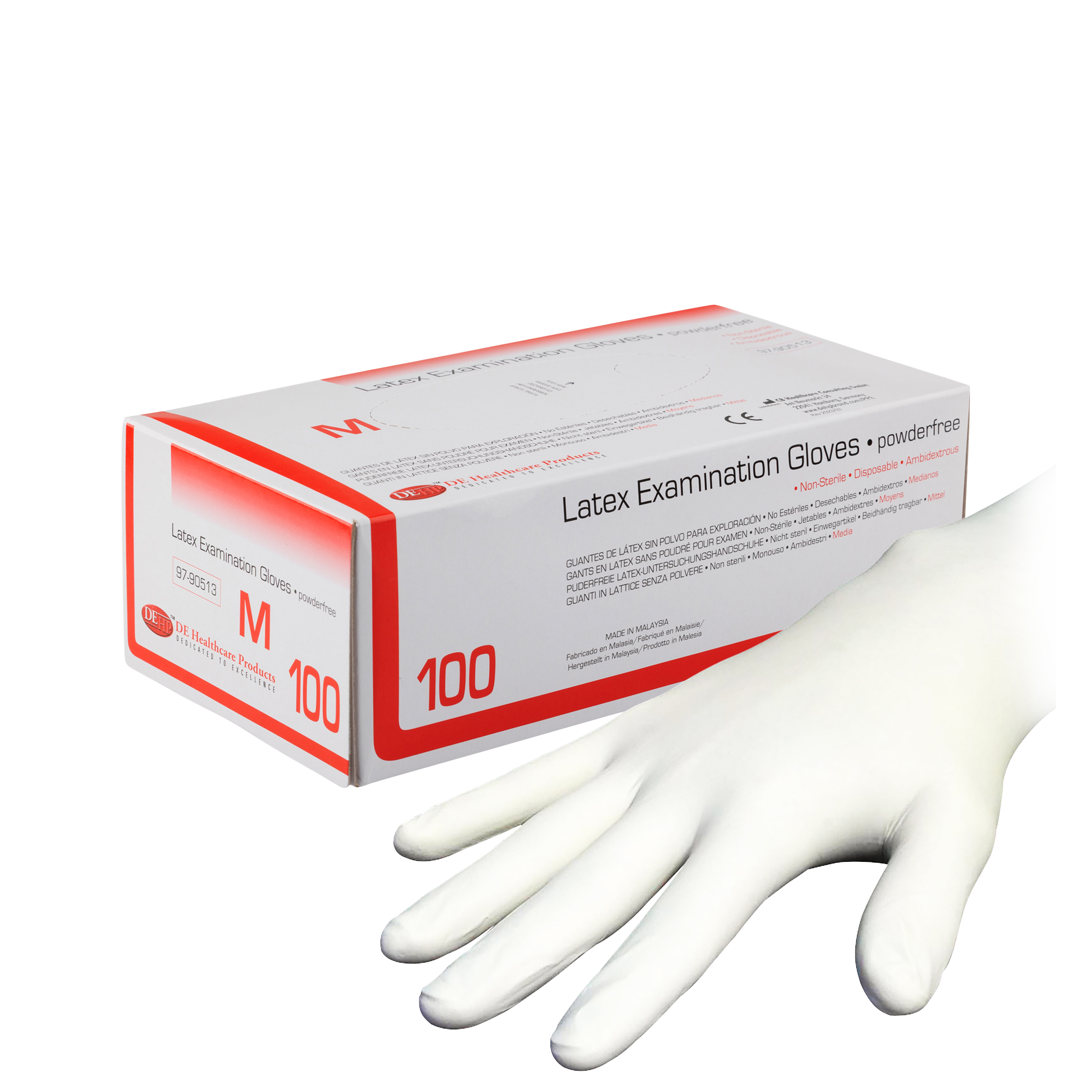 DEHP DEHP Gloves Economy Latex Powder-Free Medium 100pk 9790513 - Henry ...