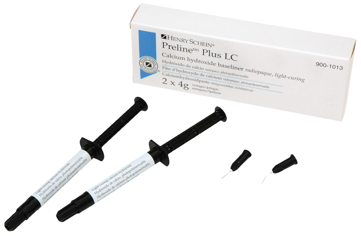 Henry Schein HS Preline Plus LC CaOH Baseliner LC 2 x 2ml & 20 tips ...
