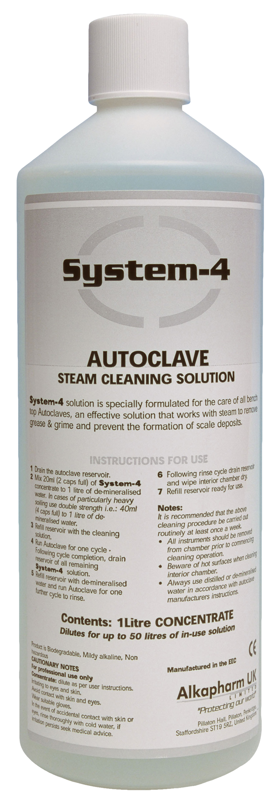 Alkapharm System 4 Autoclave Cleaning Solution 1L 754045 - Henry Schein ...