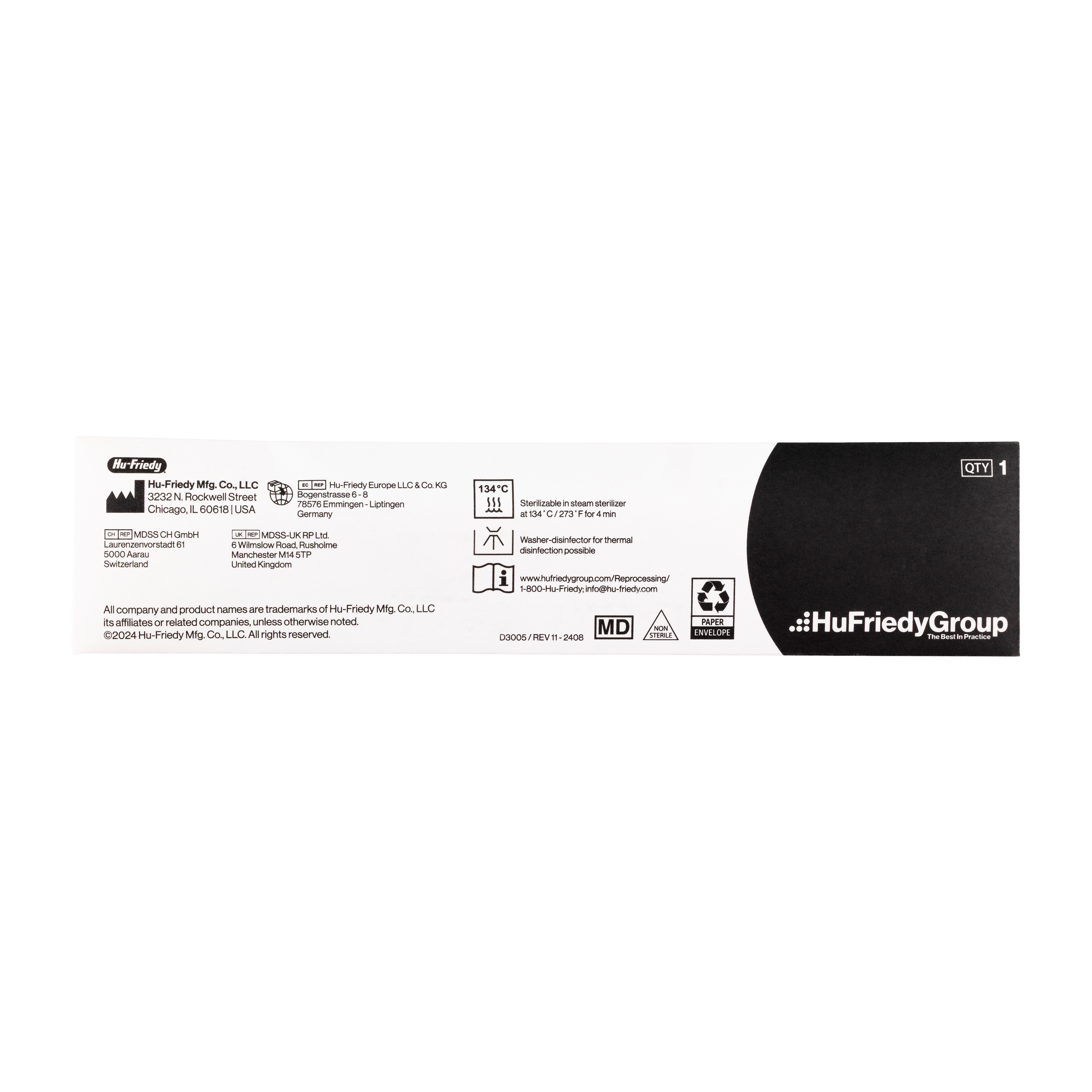 Hu-Friedy Scalpel Handle Double Blade 1.5mm 1092076 - Henry Schein - UK
