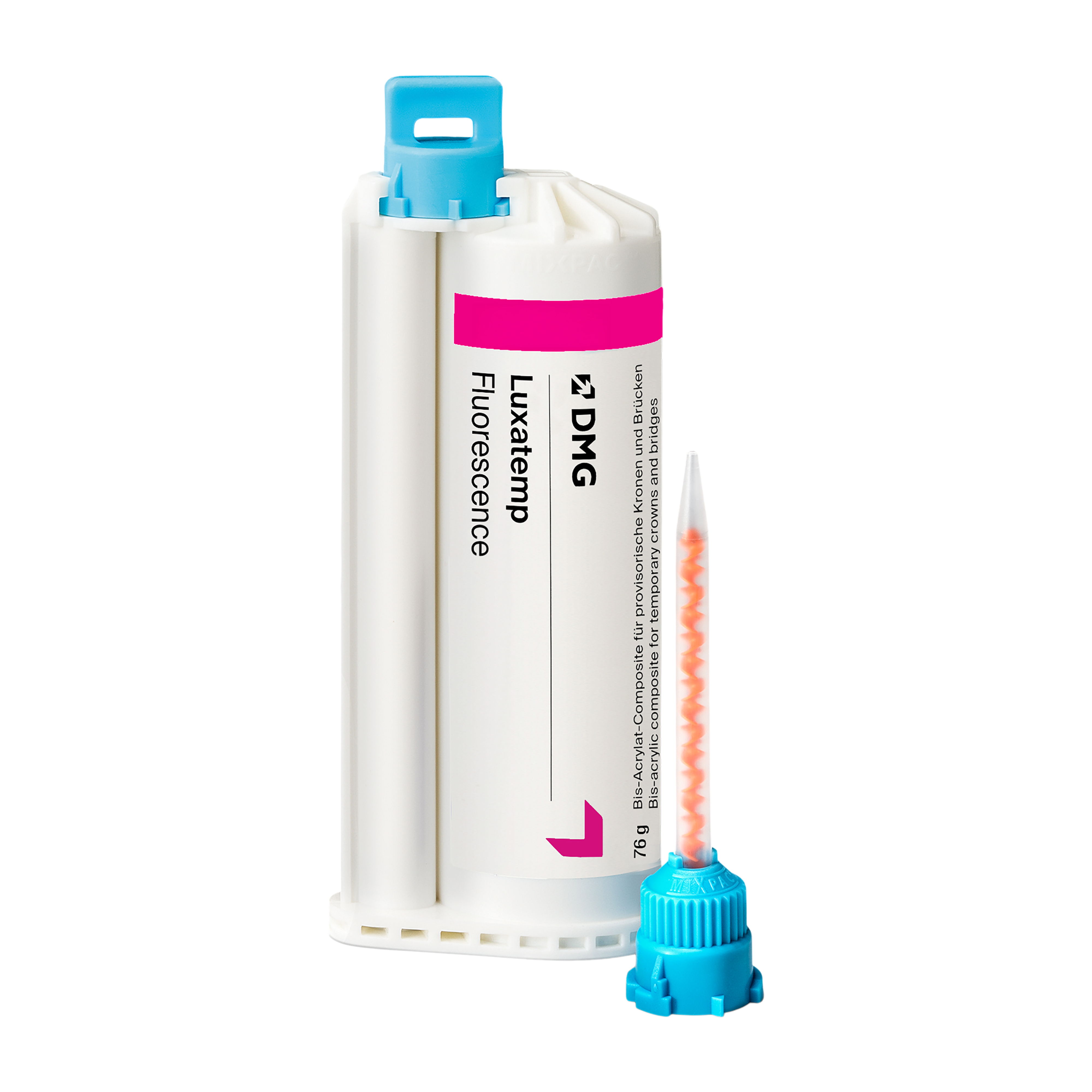 DMG Luxatemp Fluorescence Cartridge 76g A1 + Tips 1096452 - Henry ...