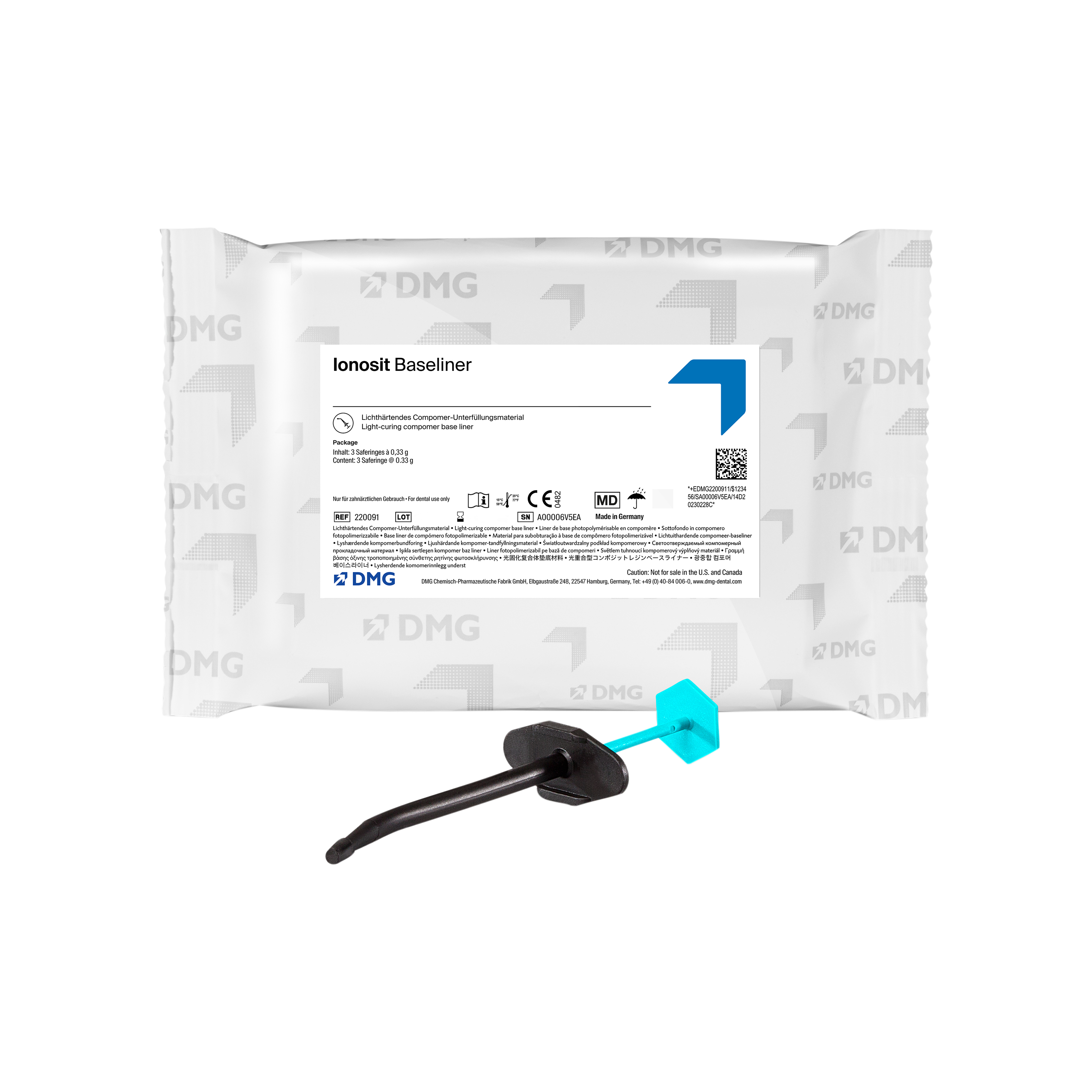 DMG Ionosit Baseliner Safe Syringe 0.3g 3pk 1096479 - Henry Schein - UK