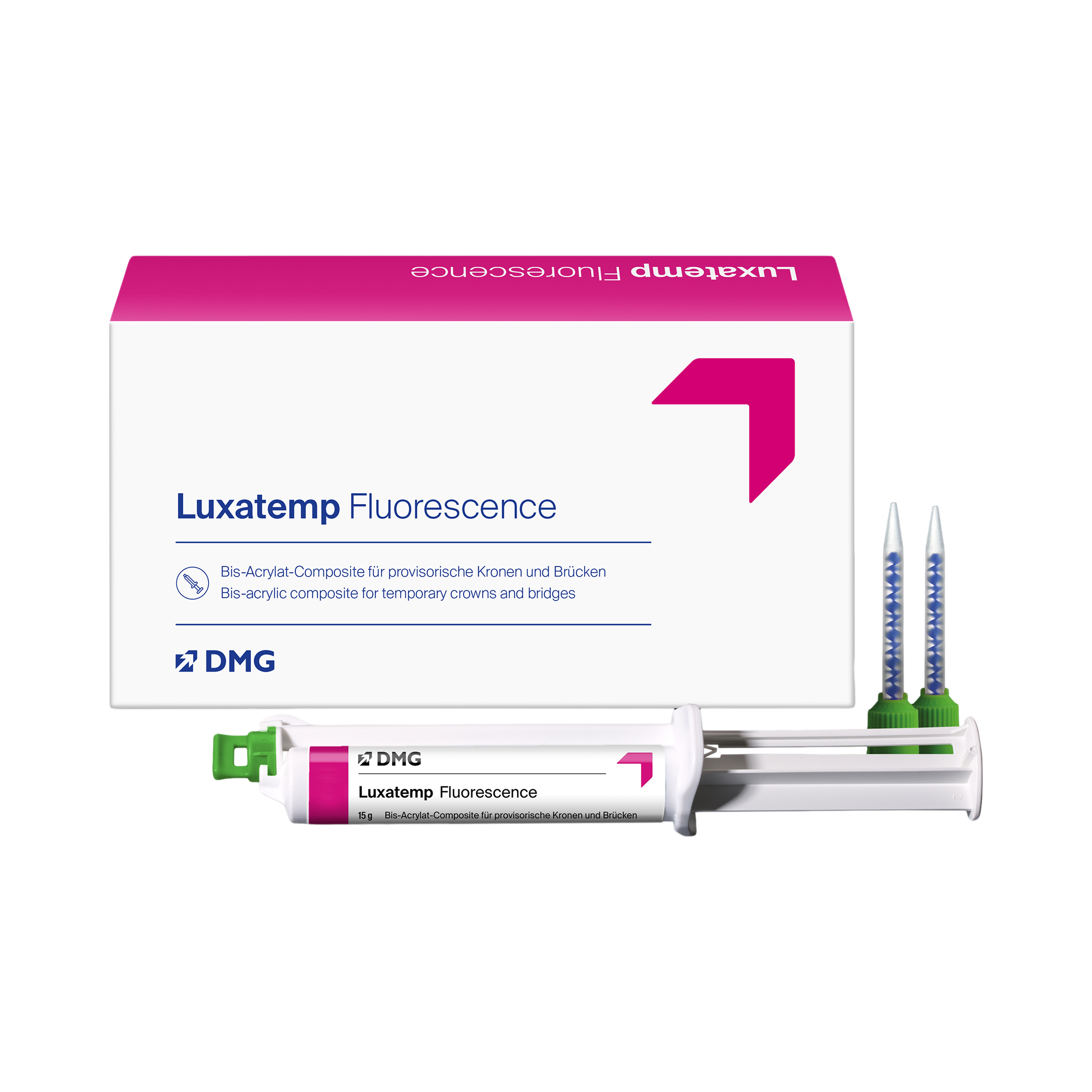 DMG Luxatemp Fluorescence Smartmix 15g A2 + Tips 1096491 - Henry Schein ...