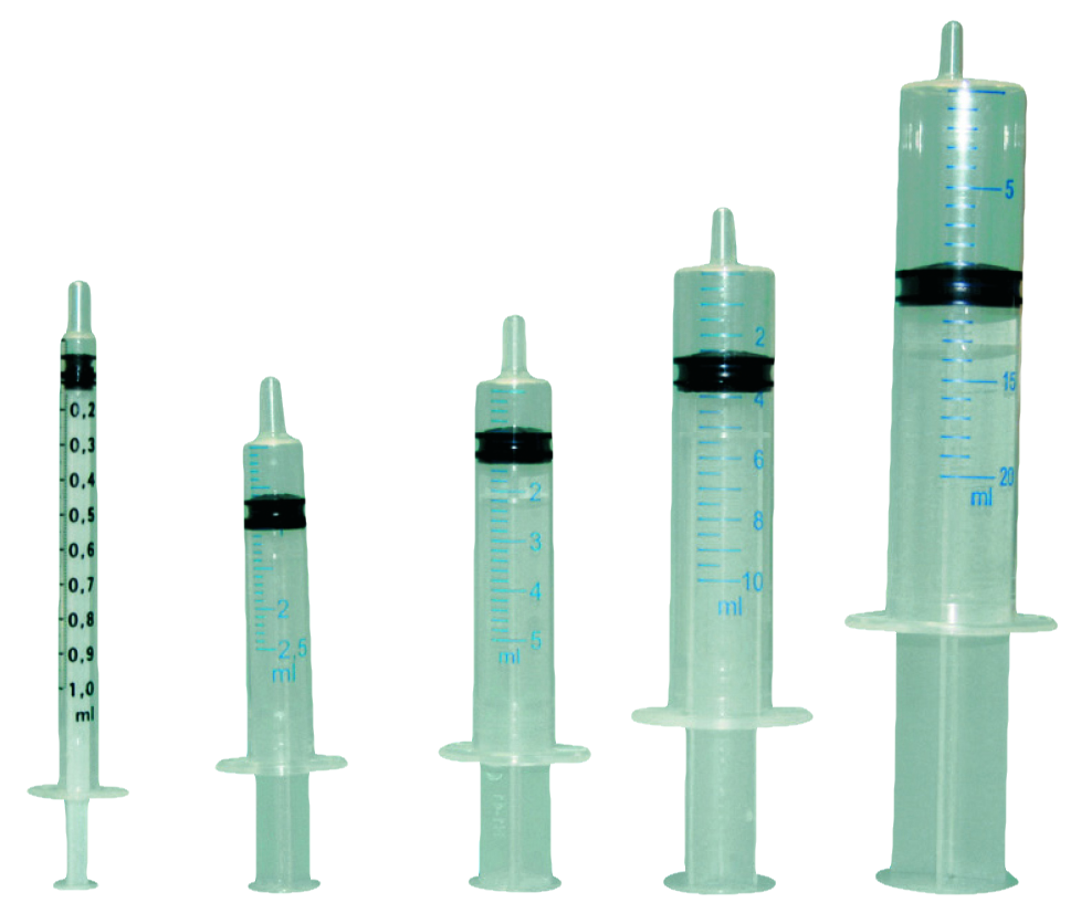 HS Disposable 3-part Syringes Luer Centre 1ml 100pk