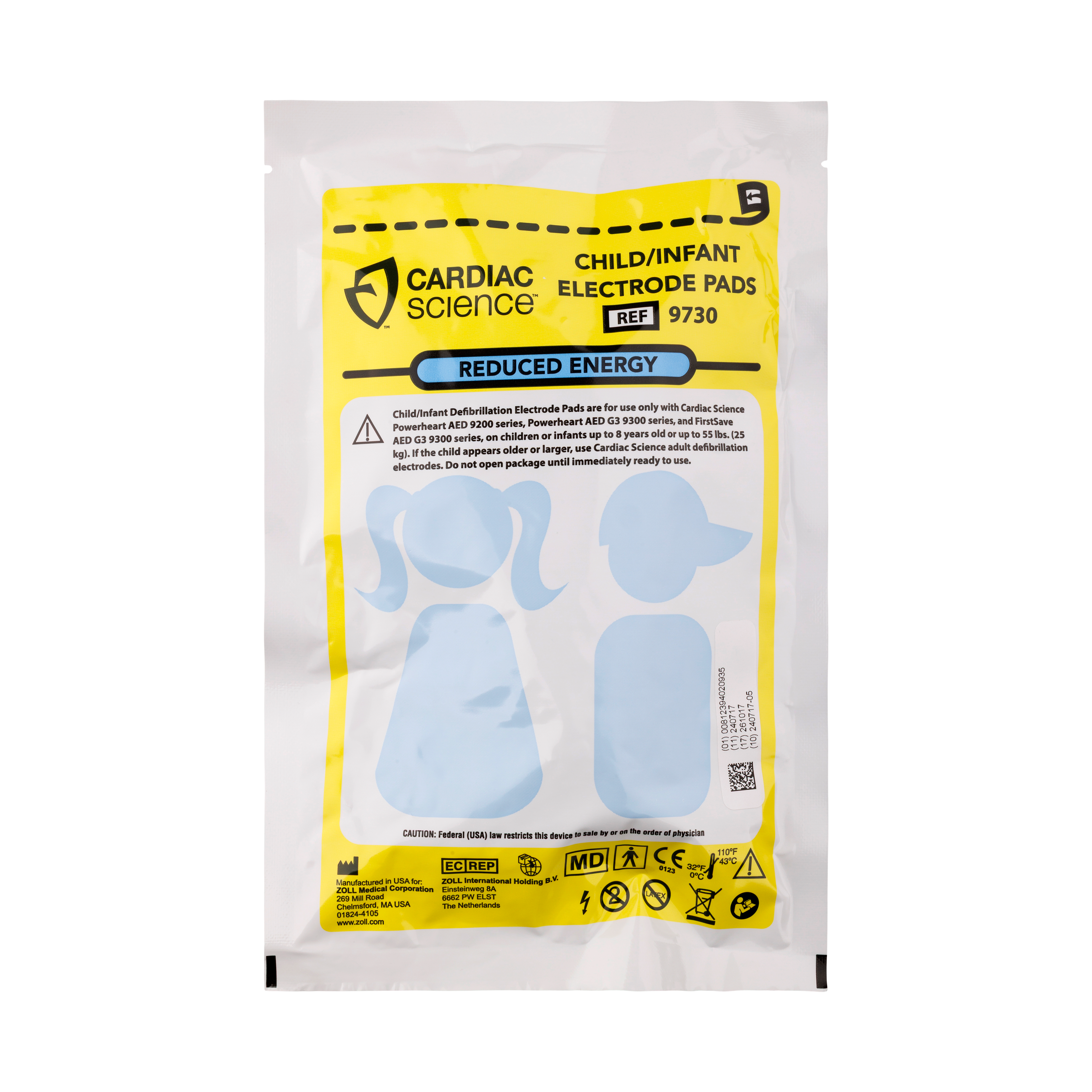 Cardiac Science Powerheart AED G3 Electrode Pads Paediatric 1112807 ...