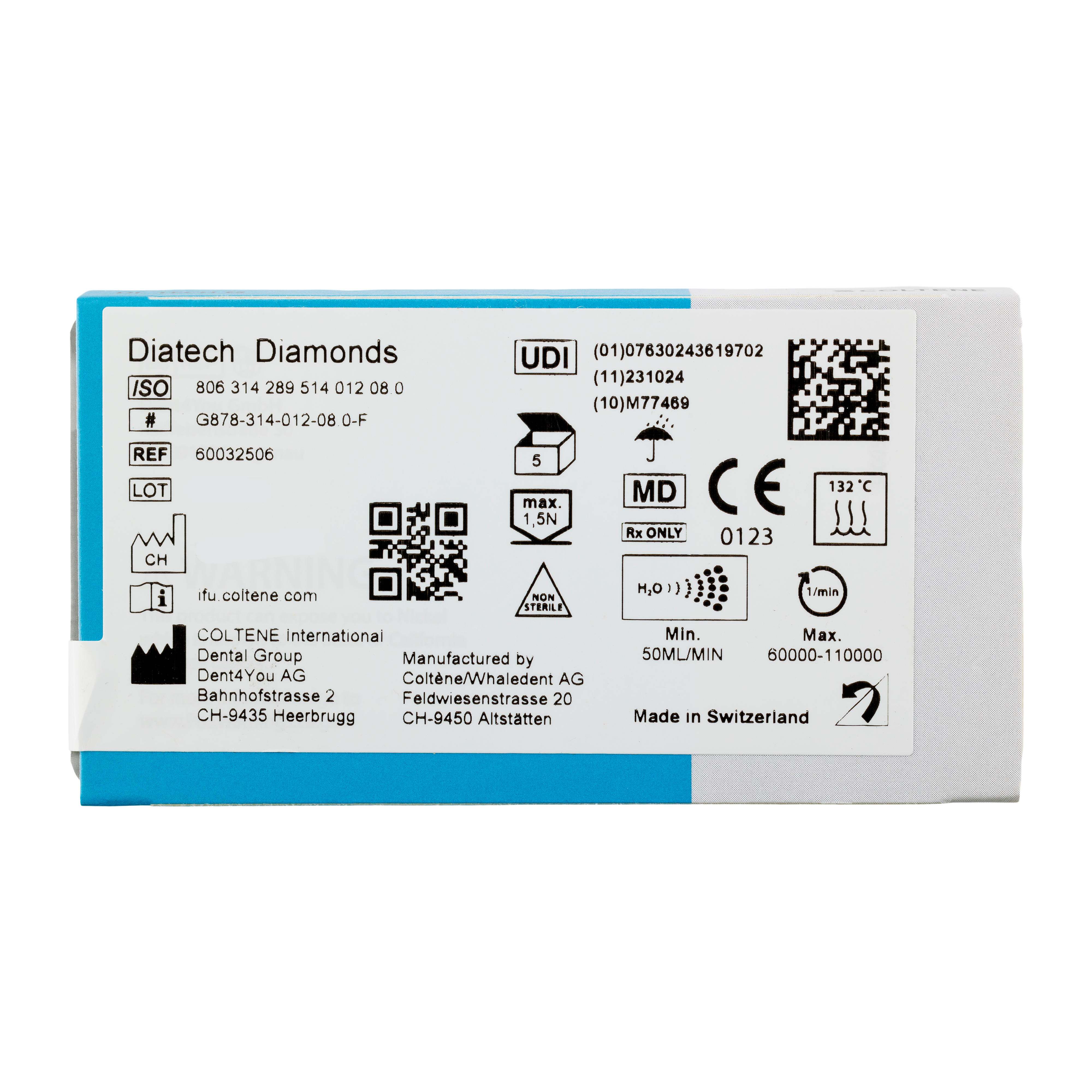 Coltene Diatech Gold Diamond Bur G878-314-012-8-F 5pk 1114015 - Henry ...