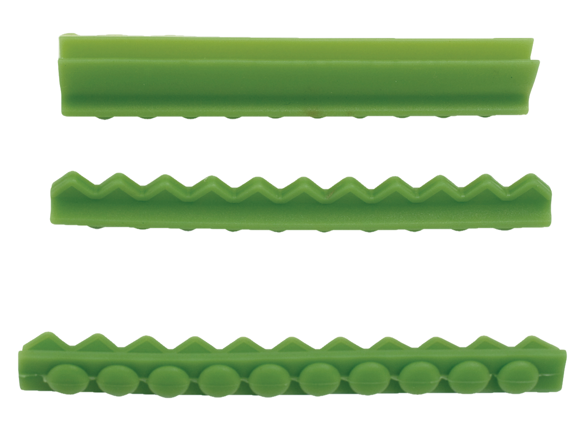HS 10 Instrument Cassettes Silicone Rail Green 3pk