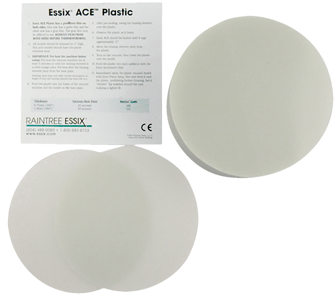 Orthocare UK Ltd. Essix Ace Retainer Sheets Round .040 120mm 50pk ...
