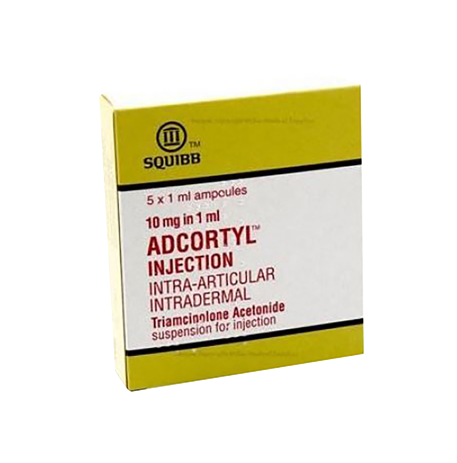 E R Squibb Adcortyl injection intra artic 10mg ml 1ml amp 5pk PHA332 ...