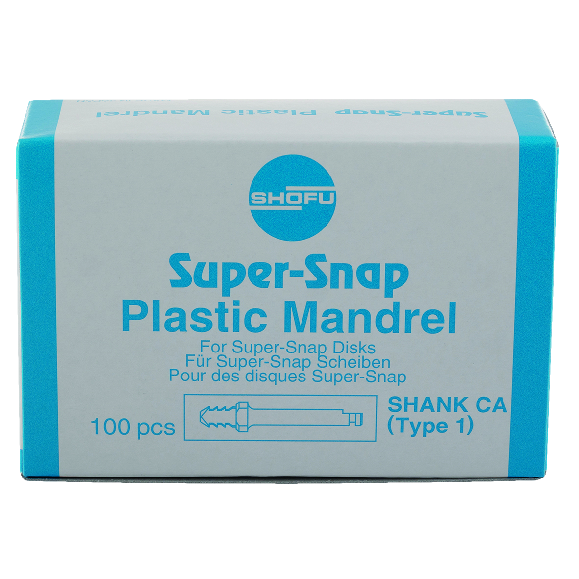 Shofu Dental Super-Snap Plastic Mandrel CA 100pk 1123164 - Henry Schein ...