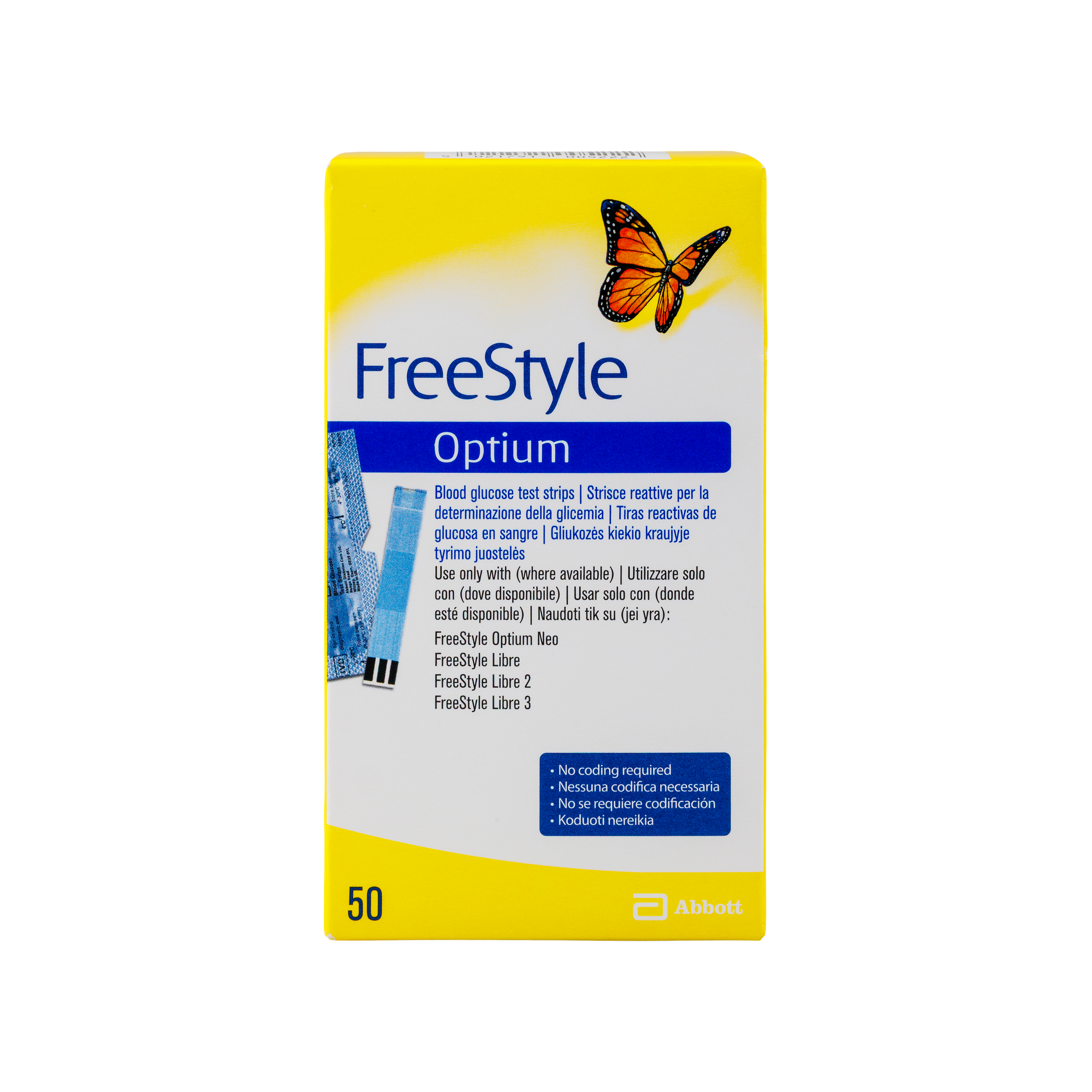 Merlin Medical Optium Freestyle Test Strips 50 Pack DIS104 - Henry ...