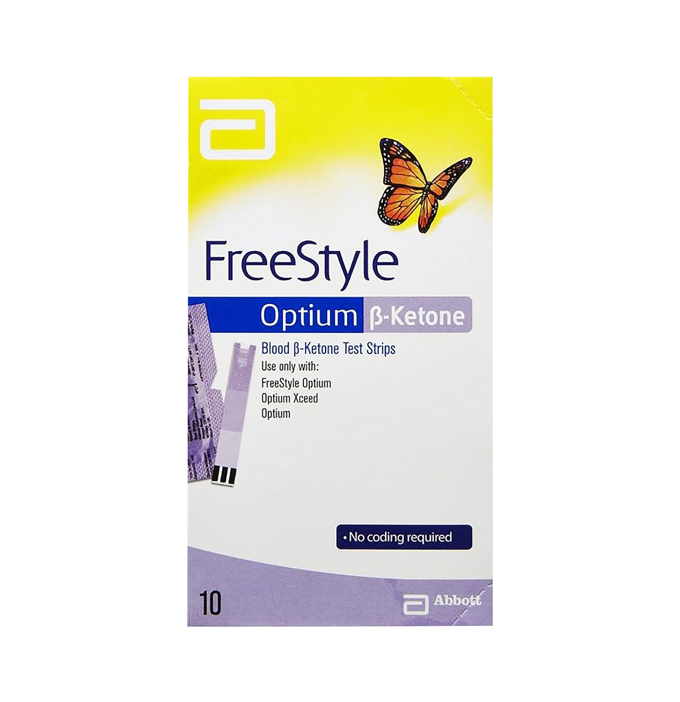 Abbott Laboratories FreeStyle Optium Blood Ketone Test Strips 10pk ...