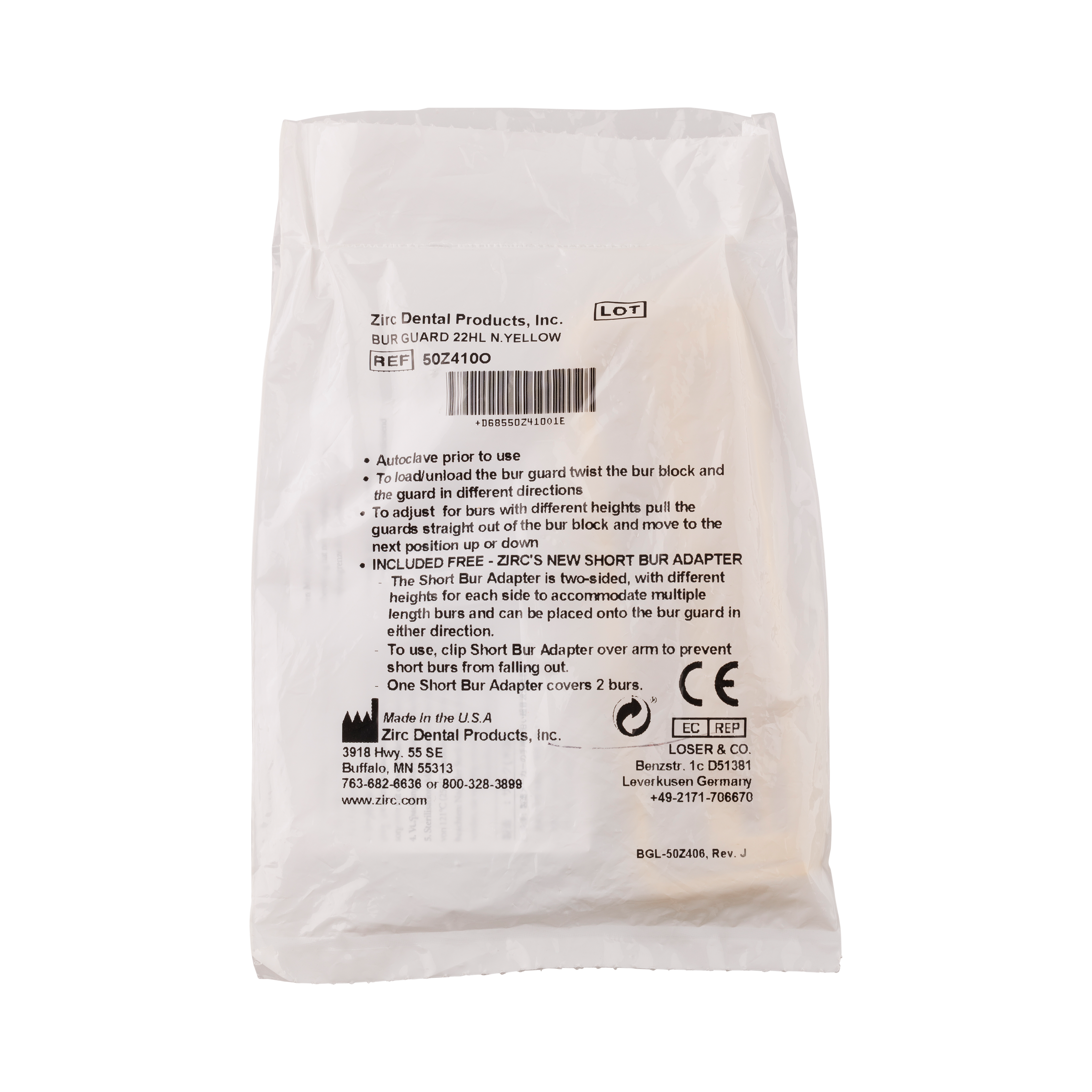 Zirc Dental Products Steri-Bur Guard 22-Hole Vibrant Yellow 1133430 ...