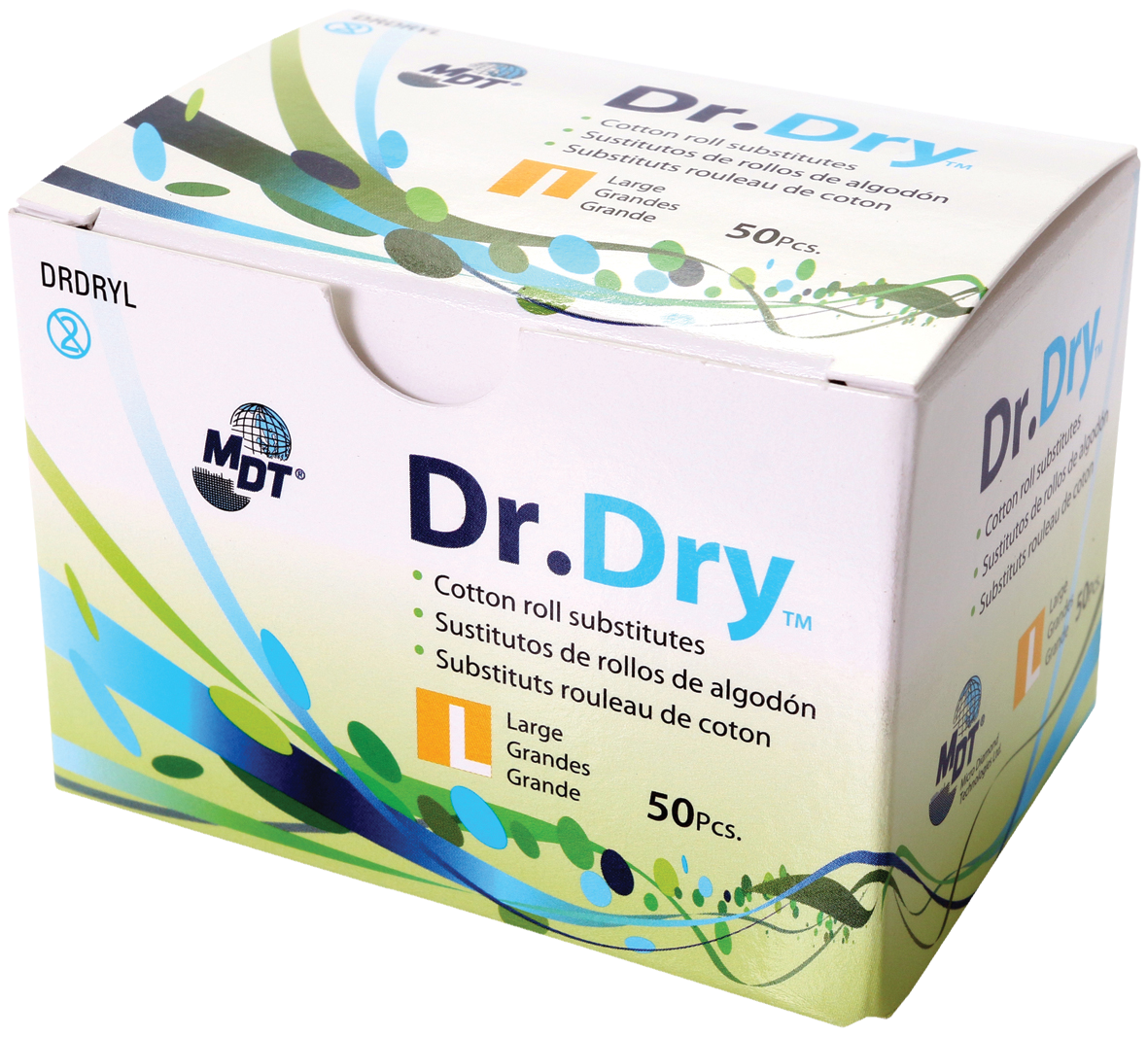 Micro Diamond Tech (MDT) Dr Dry Saliva Absorbents Original Large 50pk ...