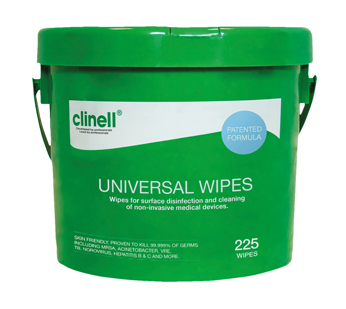 Clinell Universal Bucket Sanitising Wipes 225pk