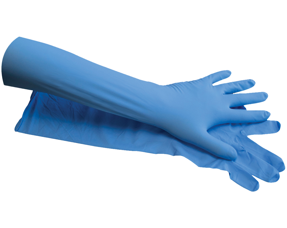 Henry Schein HS Gloves Nitrile Powder-Free 16in Long Extra Protection ...