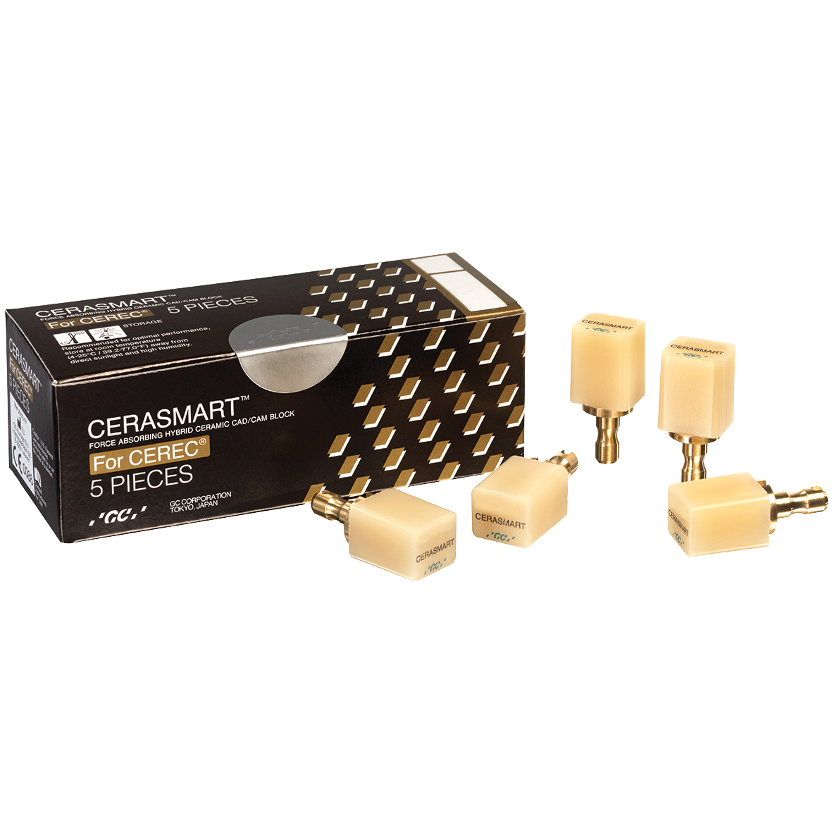 GC Europe CERASMART Block For CEREC InLab Shade A1 HT High GC Europe CERASMART Block For CEREC InLab Shade A1 HT High