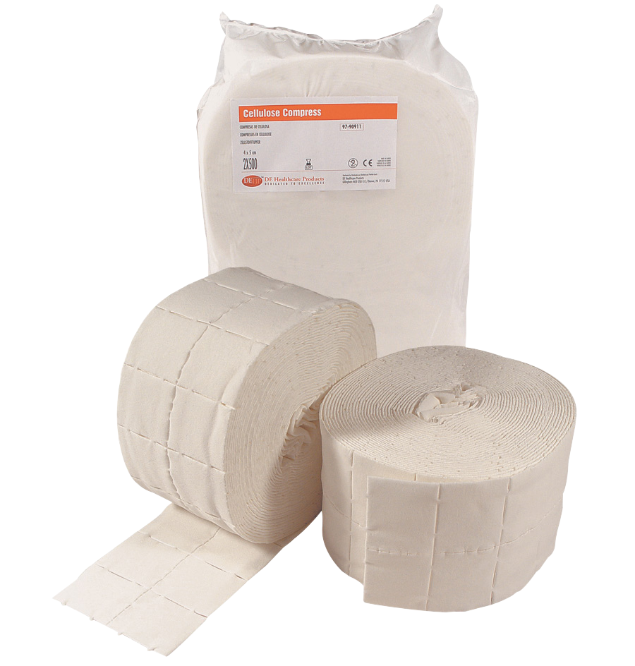 DEHP DEHP Cellulose Compress 12-Ply 4 x 5cm 500 Roll 2pk 9790911 ...