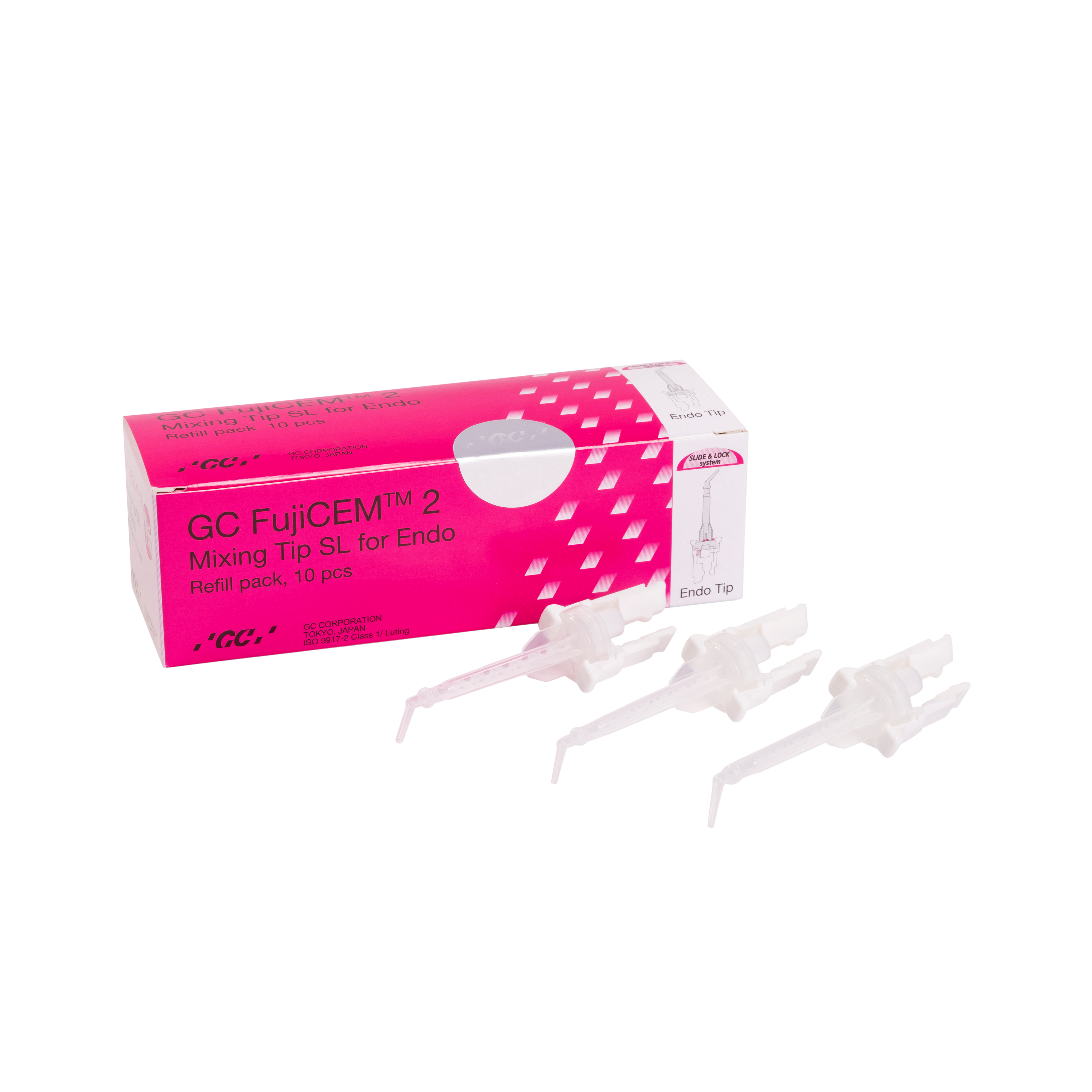 GC Europe FujiCEM 2 Slide & Lock Endo Tips 10pk 1154351 - Henry Schein - UK