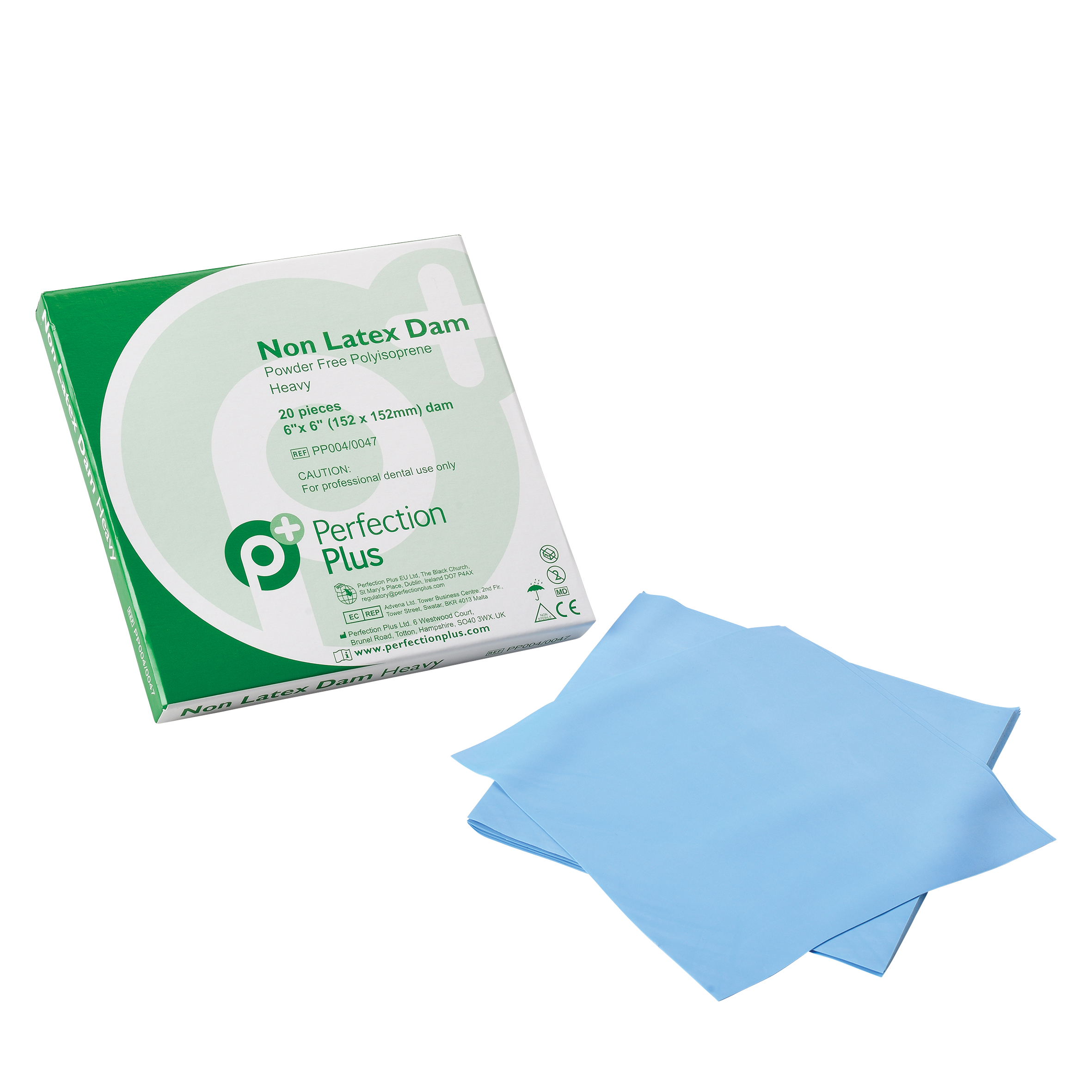 Perfection Plus Ltd Rubber Dam Latex Free Heavy Blue 6x6" 20pk 1156245 ...