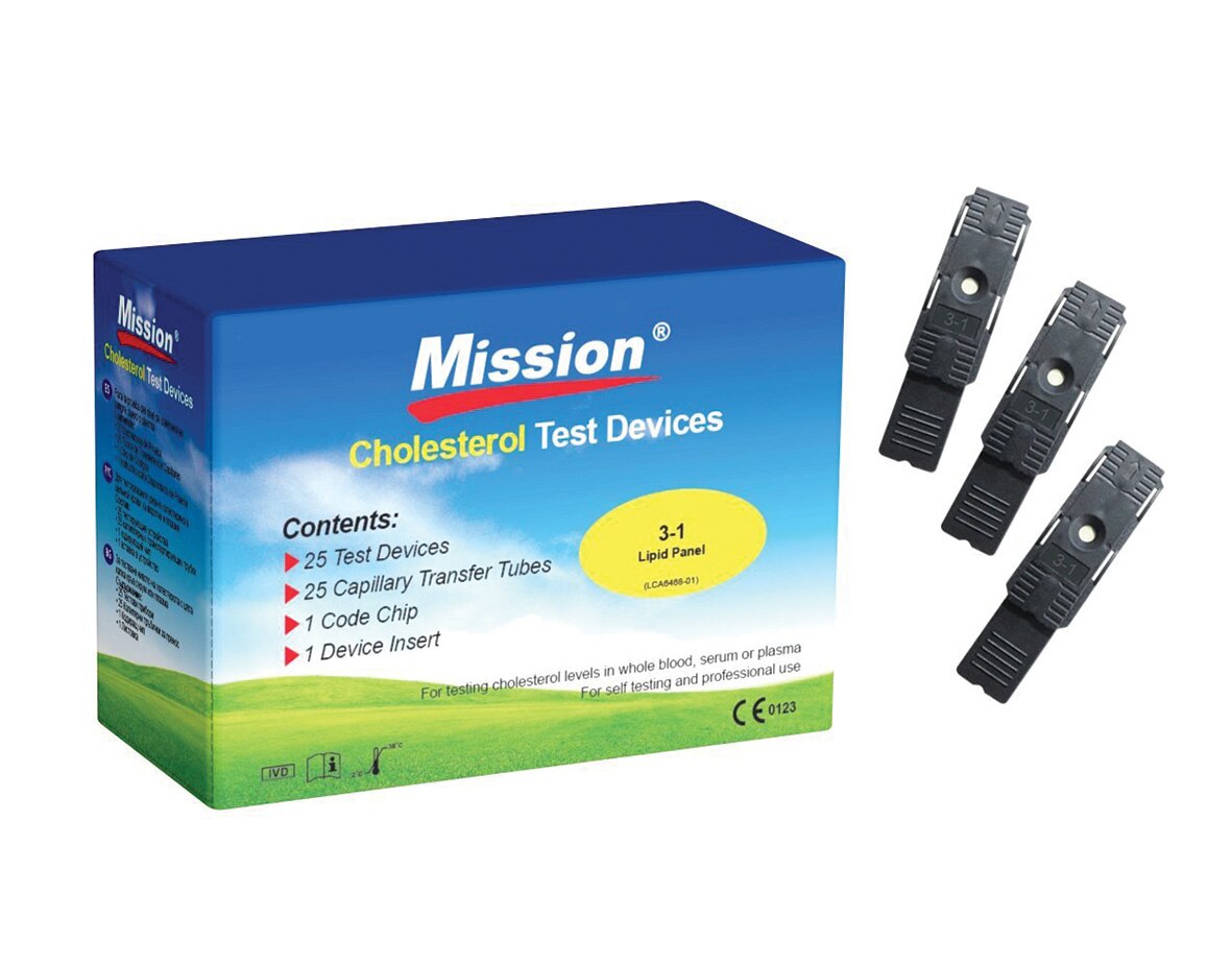 Mission Mission cholesterol 3-1 Lipid Test Cassette 25pk BLD5004 ...