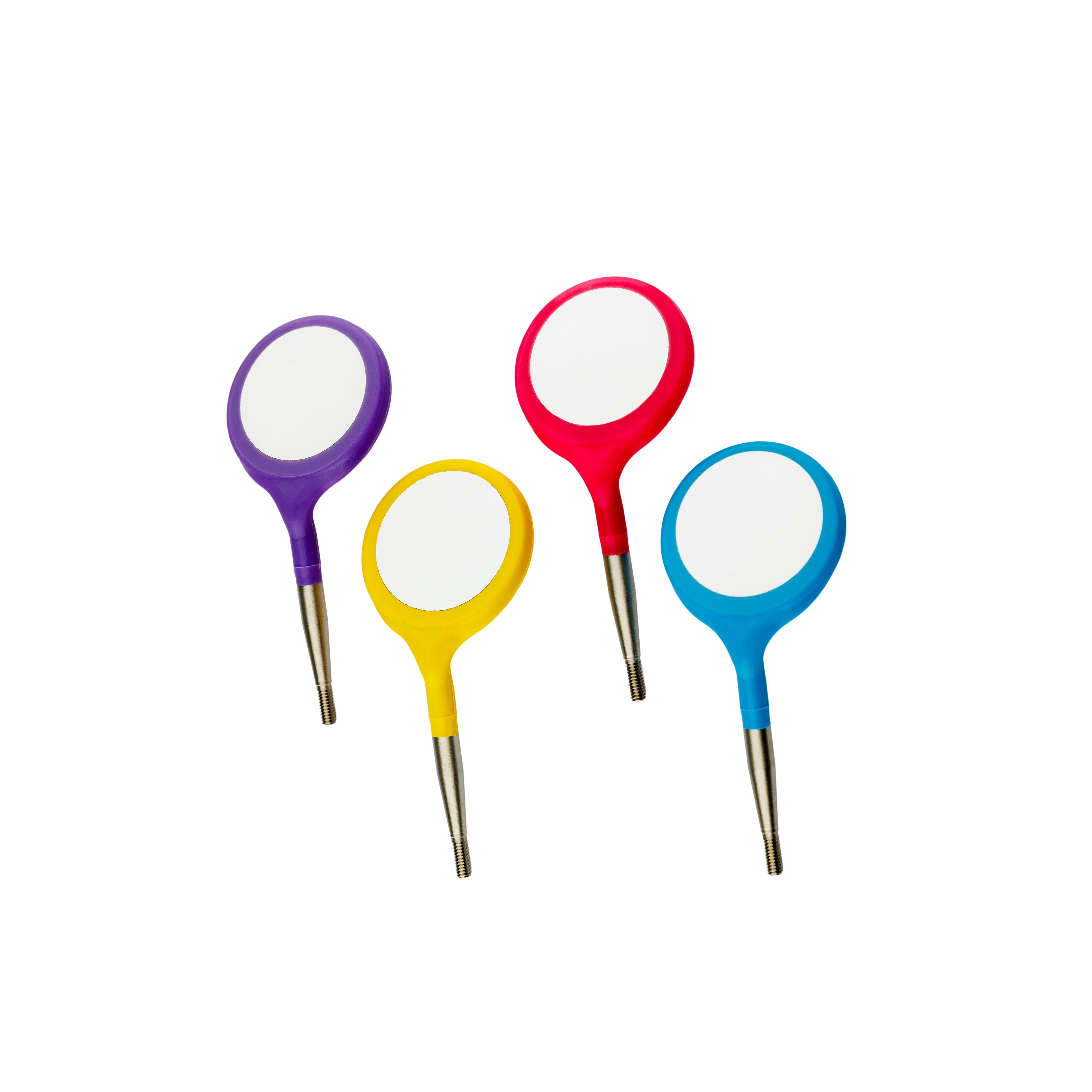 Zirc Dental Products Double Sided Mirror No 4 4PK Assorted Vibrant ...