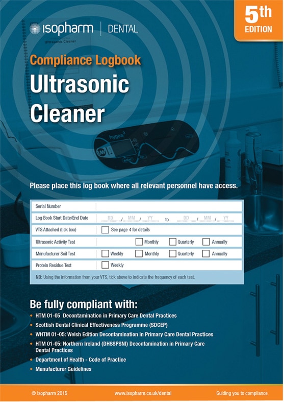 Isopharm Ultrasonic Cleaner Compliance Logbook 1173614 - Henry Schein - UK