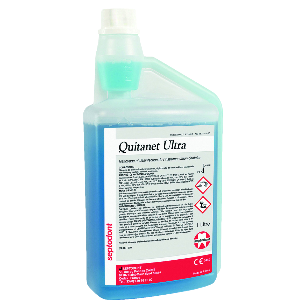 Septodont Quitanet Ultra Instrument Disinfectant 1L 1175758 - Henry ...