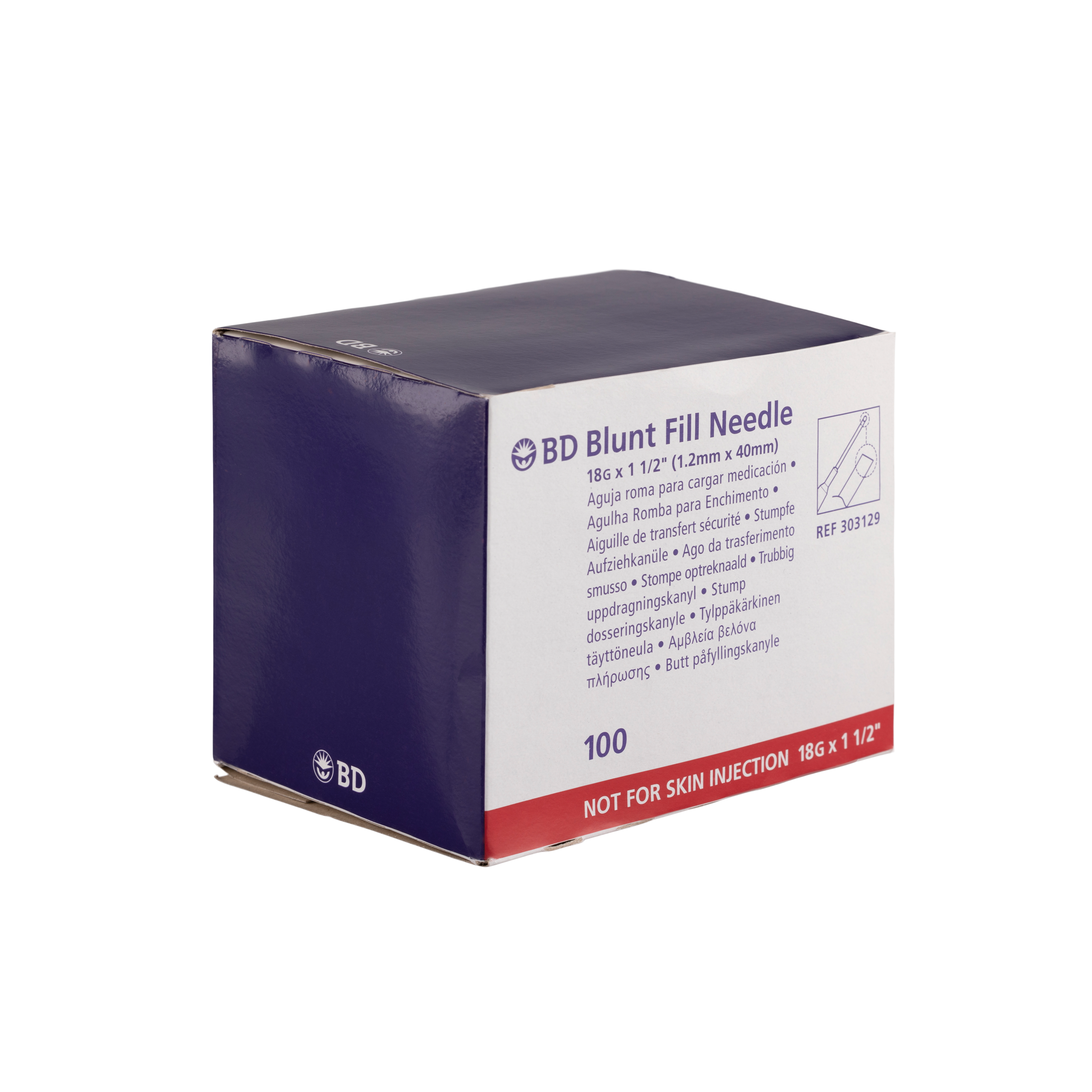 BD (Becton Dickenson) BD Blunt Fill Needle 18G 1.5" 100pk 1176171 ...