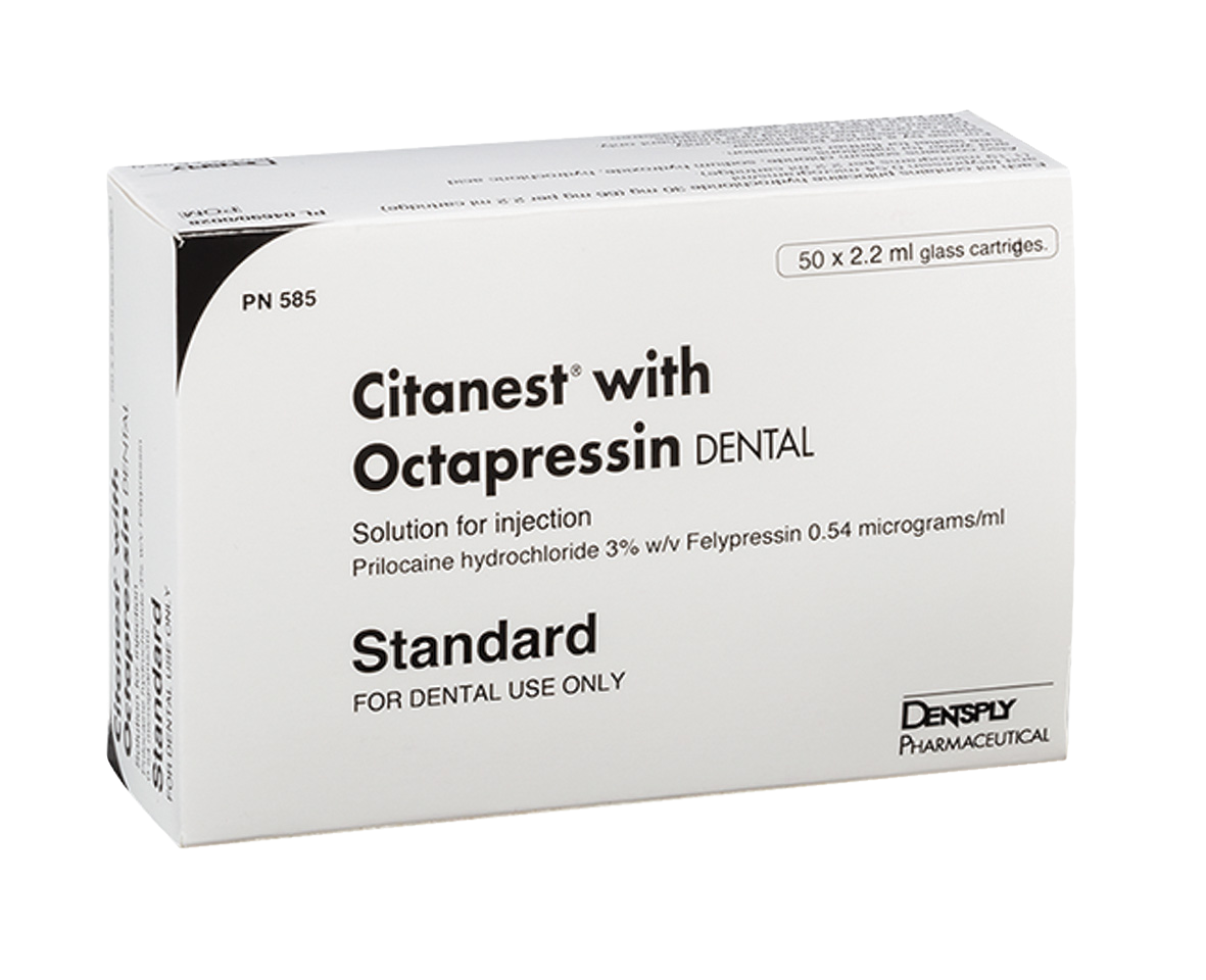 Dentsply Sirona Citanest 3% with Octapressin Standard 50pk 1181147 ...