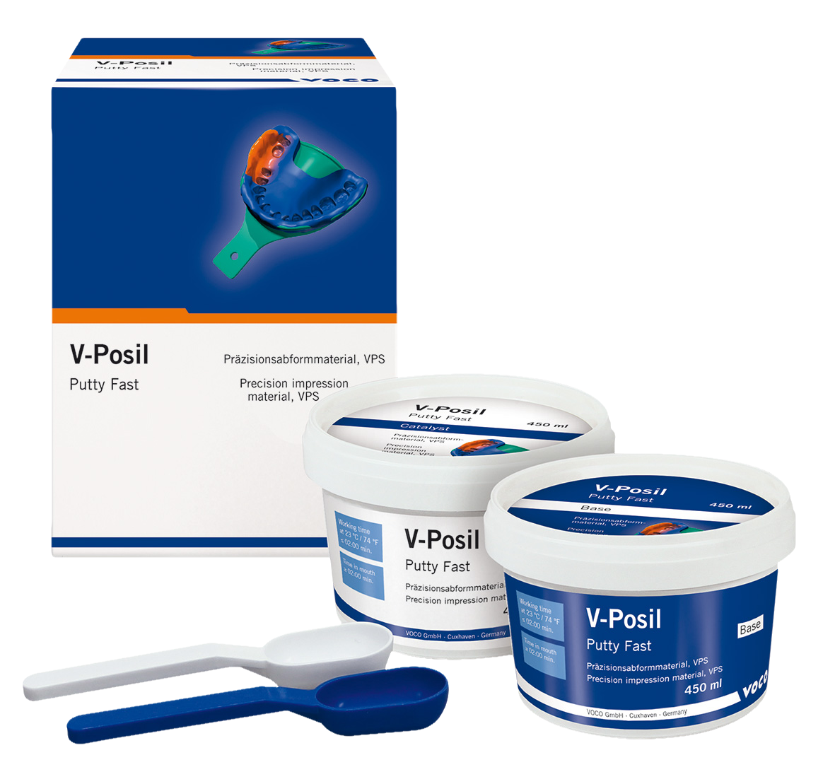 Voco V-Posil Putty Fast Jar 450ml 2pk 1183835 - Henry Schein - UK