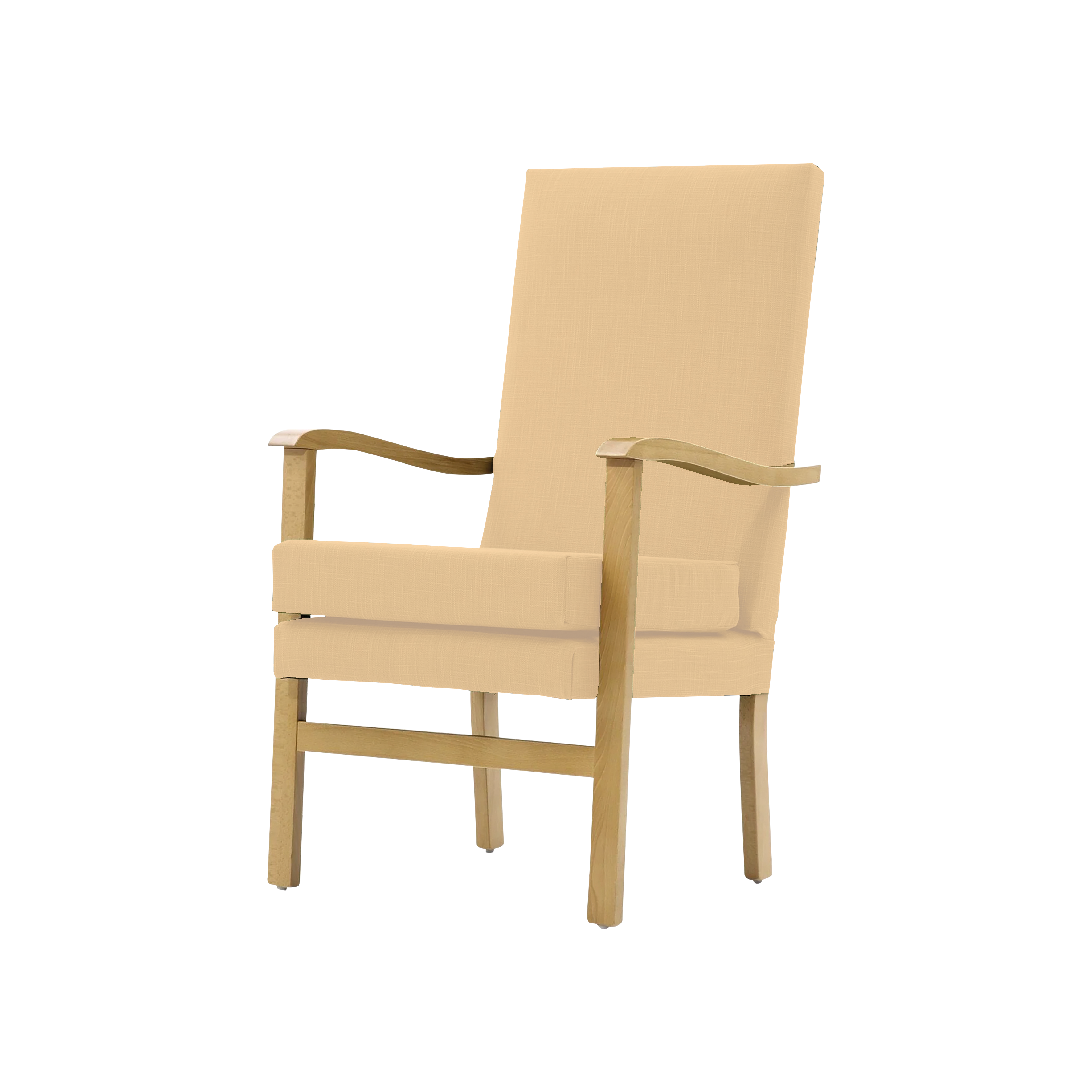 Plinth Kingston Lounge Chair with Arm Pads Almond FUR69119 - Henry ...