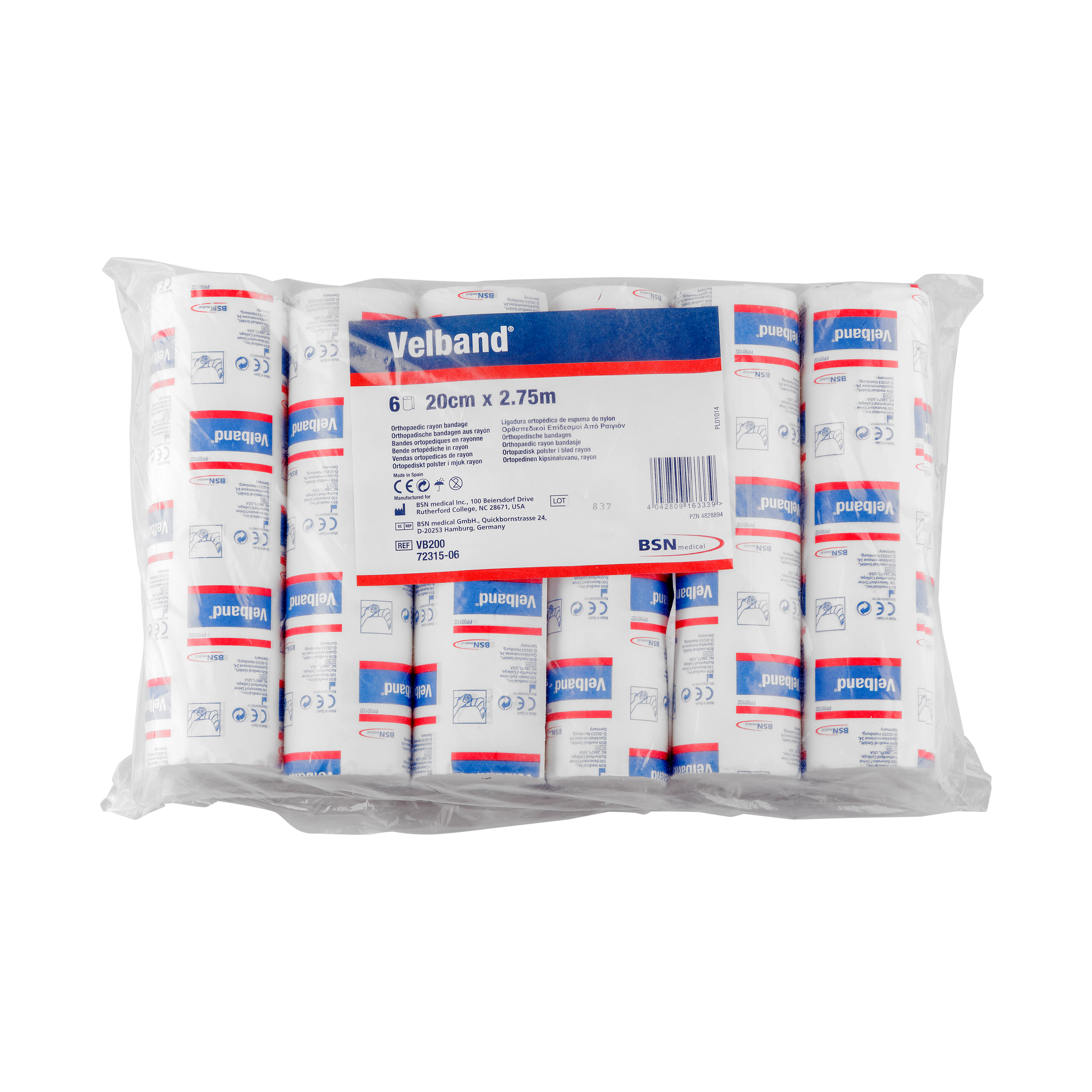 Essity Professional Hygiene Velband Non-Sterile 20cm x 2.75m 6pk ...