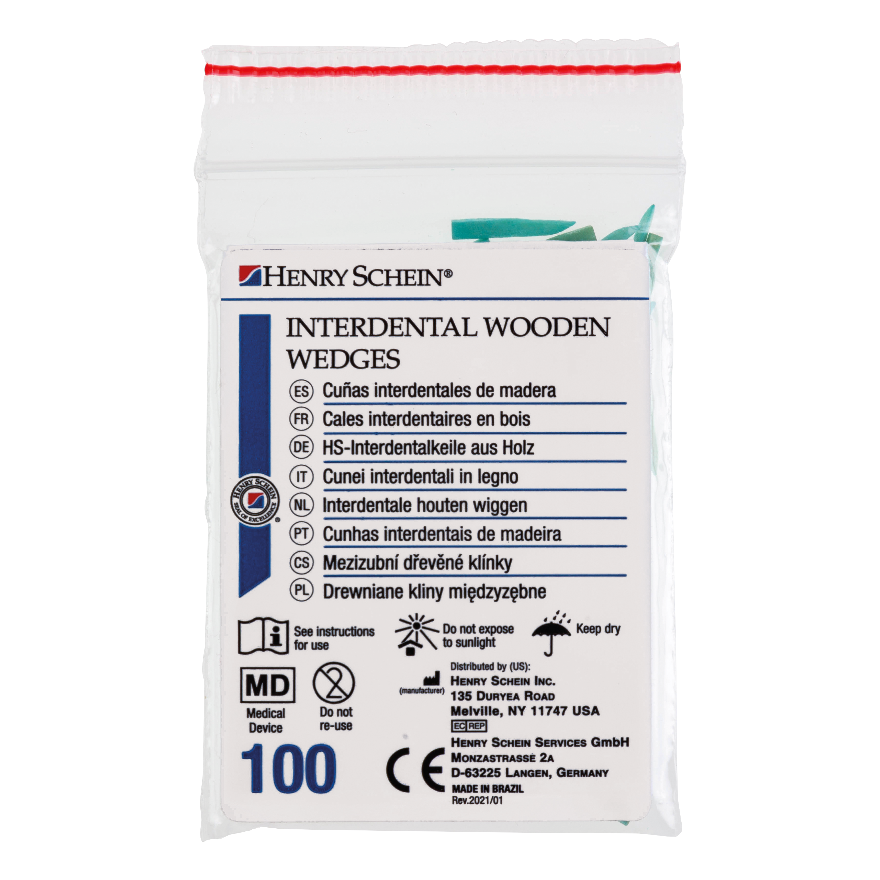 Henry Schein HS Interdental Wedges Green-10 100pk 5722670 - Henry ...