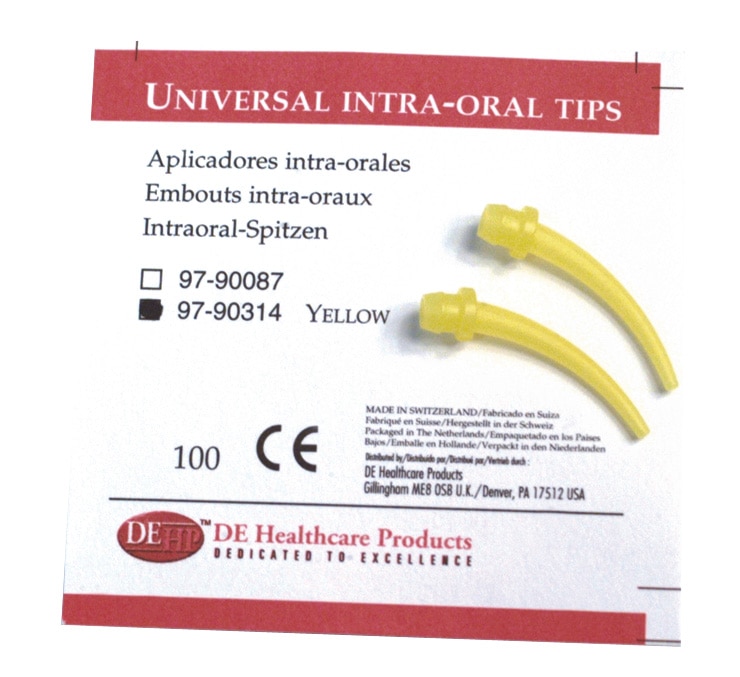 DEHP DEHP Intraoral Tips Yellow 100pk 9796130 - Henry Schein - UK