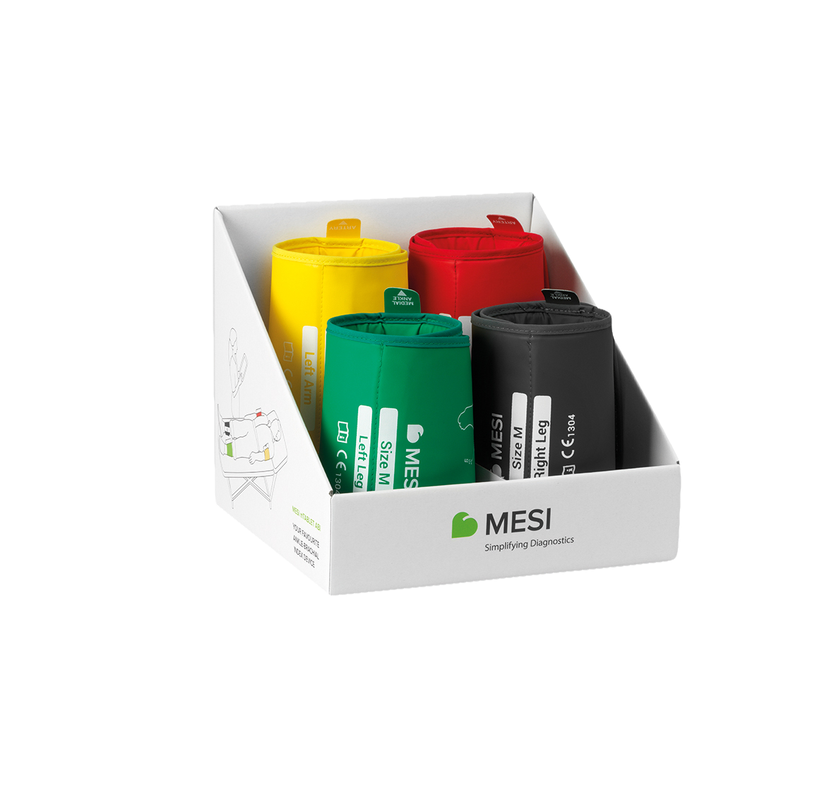 Mesi UK Ltd Set of 4 Medium Cuffs for Mesi mTablet BP ECG557 - Henry ...