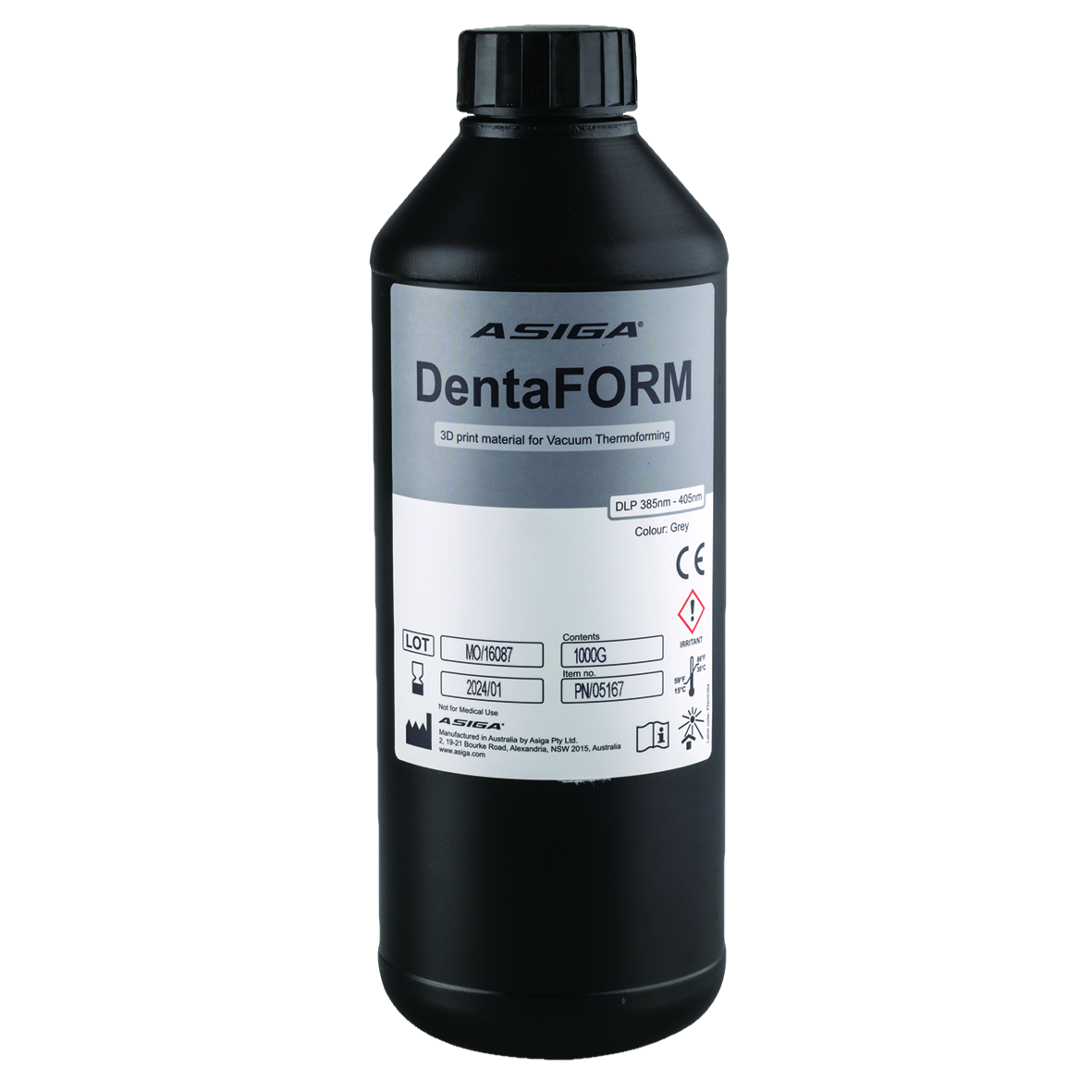 Asiga Pty Ltd DentaFORM Bottle 1KG 1203986 - Henry Schein - UK