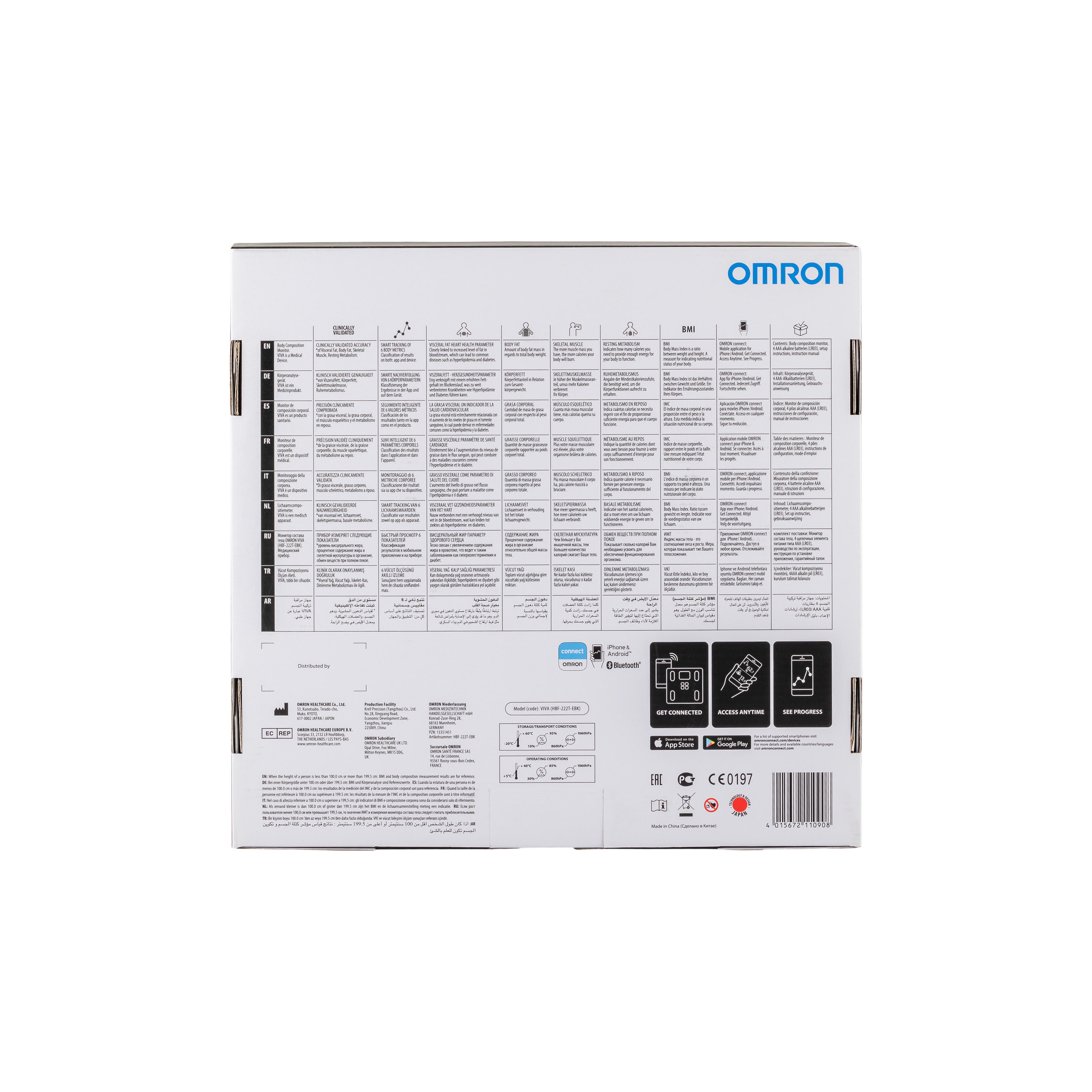 Omron VIVA Smart Scales & Body Composition Monitor SCA013 - Henry ...
