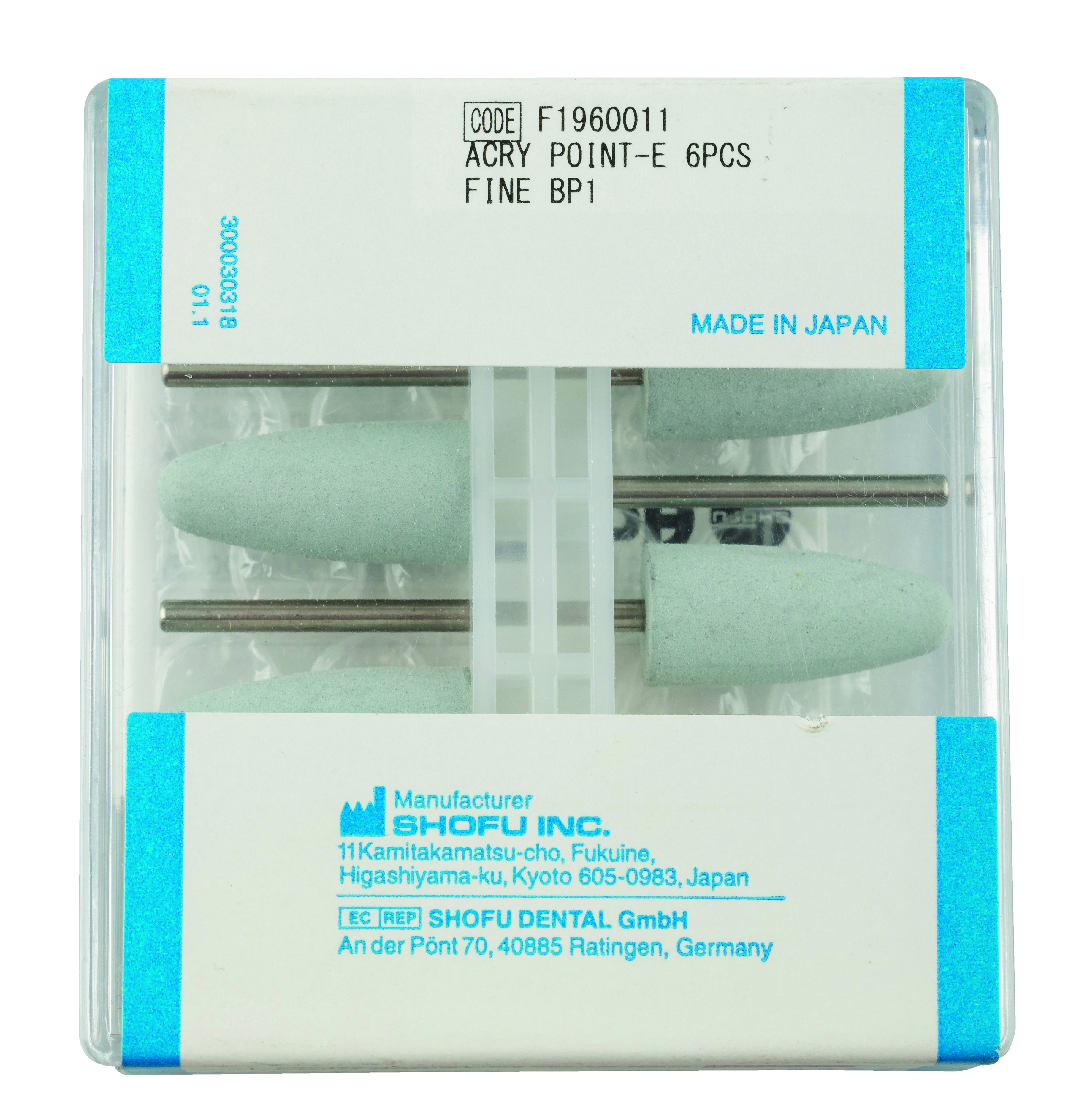 Shofu Dental AcryPoint-E Acrylic Polisher Fine HP BP1 1206325 - Henry ...