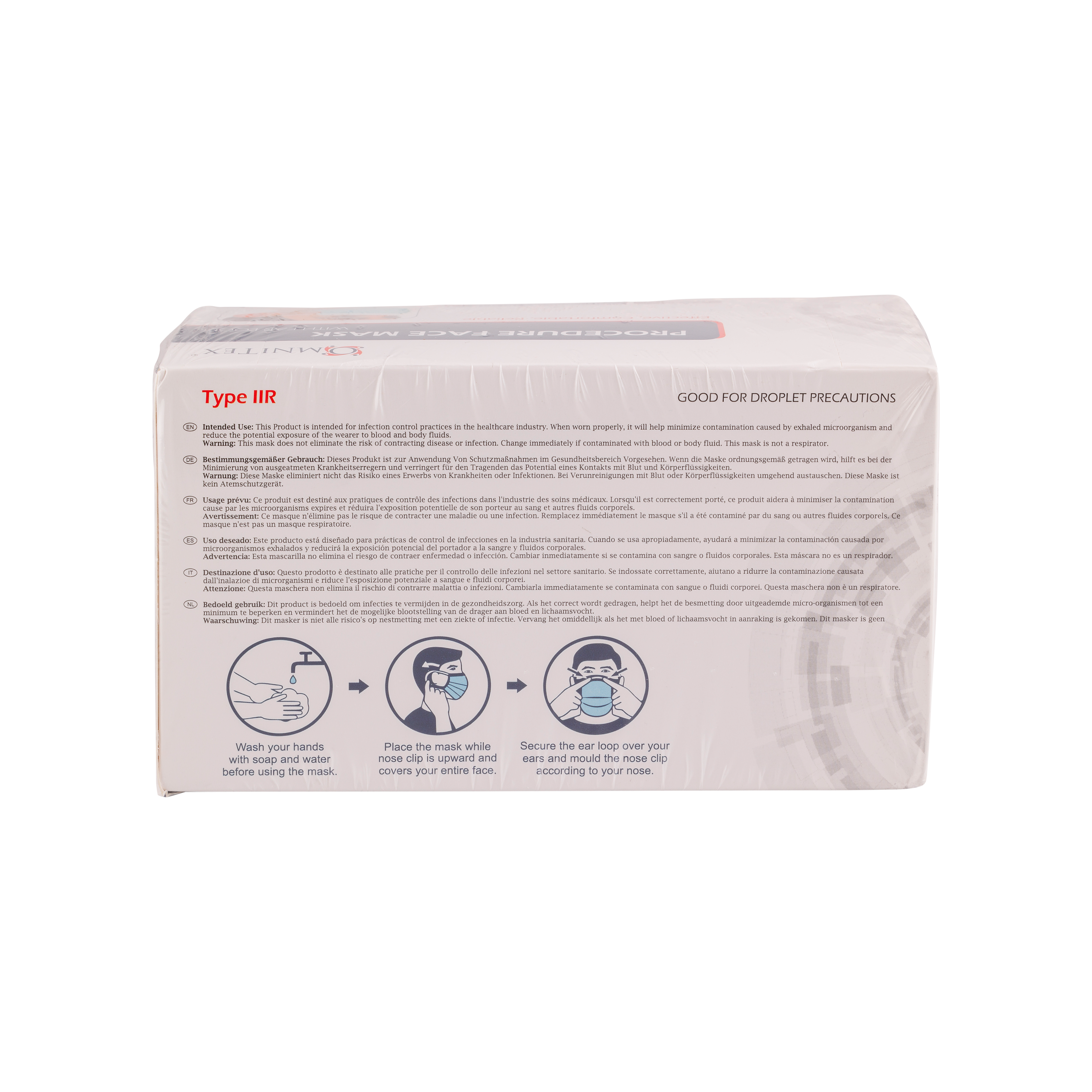 Omnitex Single Use Type 2R 3 Ply Mask 50pk DIS25201 - Henry Schein - UK