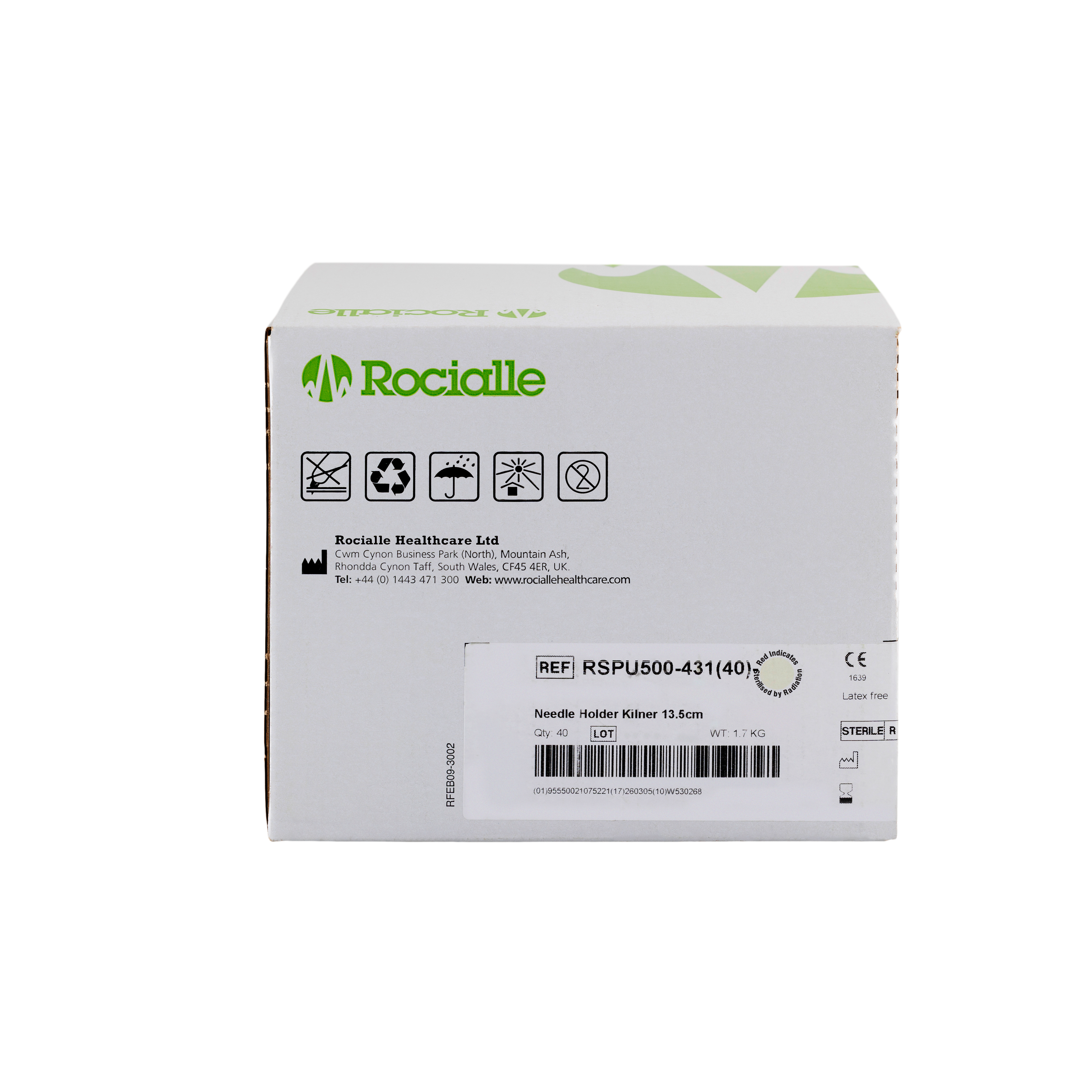 Rocialle Med Ltd Kilber Needle Holder 13.5cm 40pk SUR16115 - Henry ...